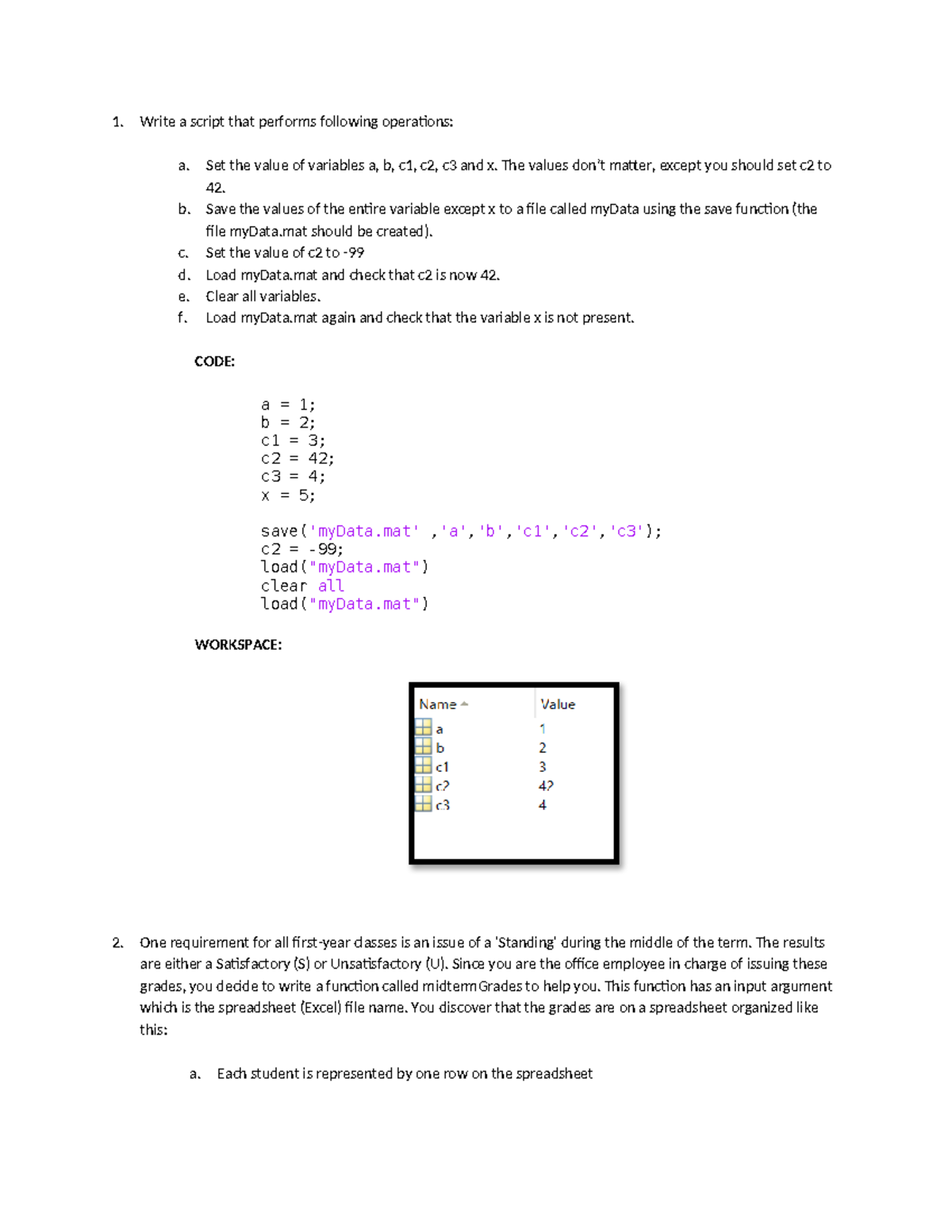 ECTE955 Lab Report Exercise 4 - Write a script that performs following ...