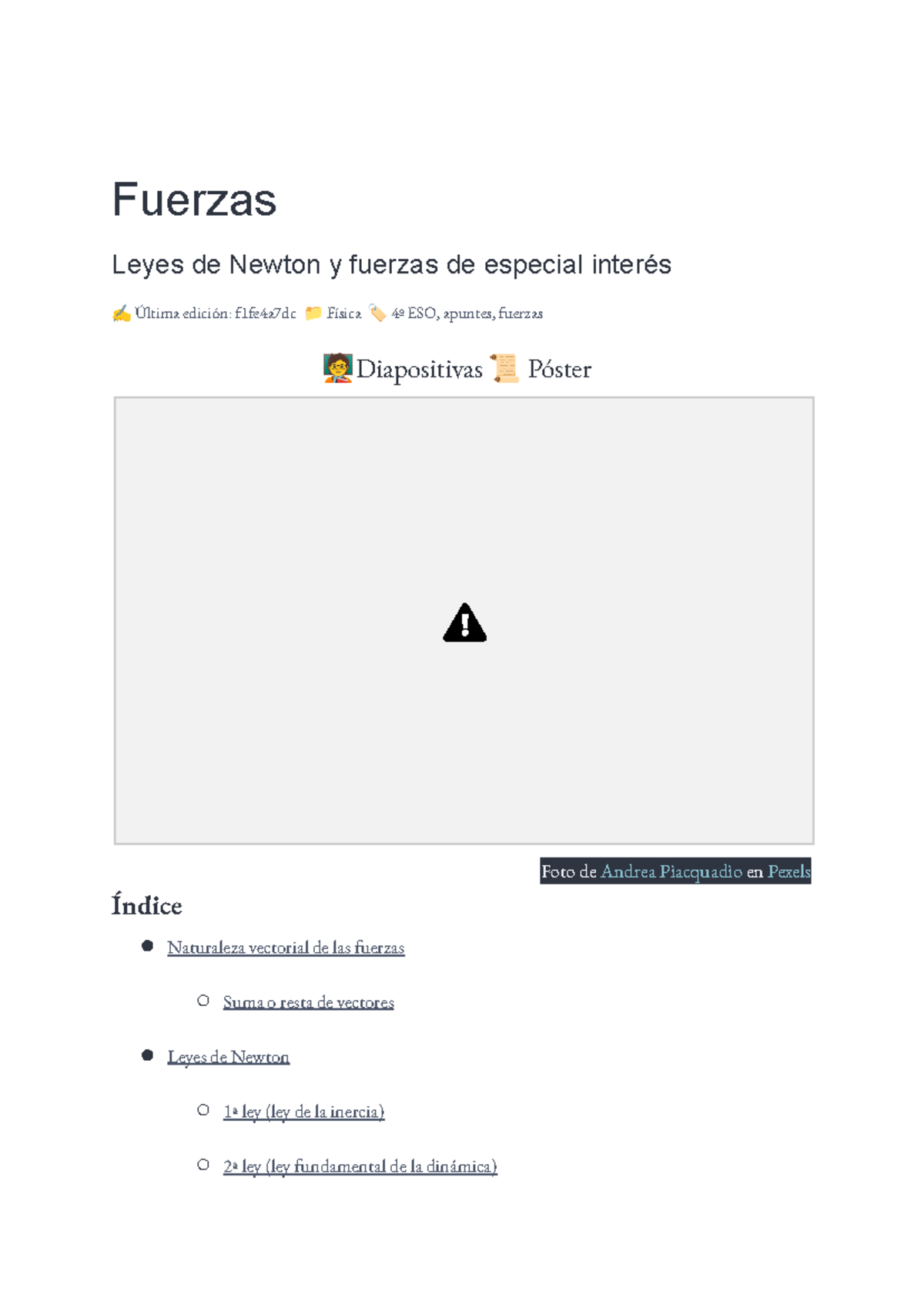 Fuerzas - Apuntes - Fuerzas Leyes de Newton y fuerzas de especial ...