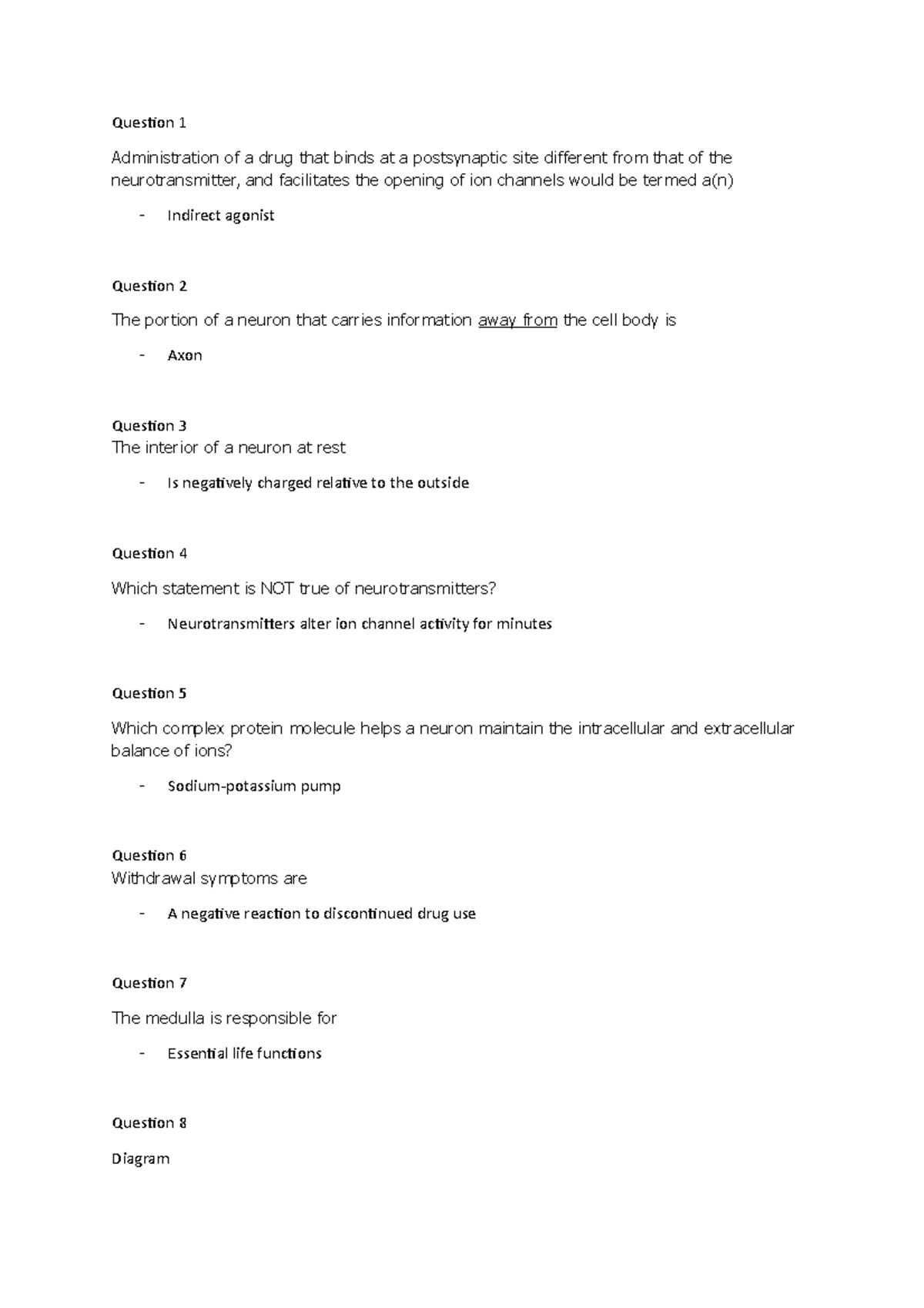 Sample/practice exam 2019, questions and answers - Administration of a ...