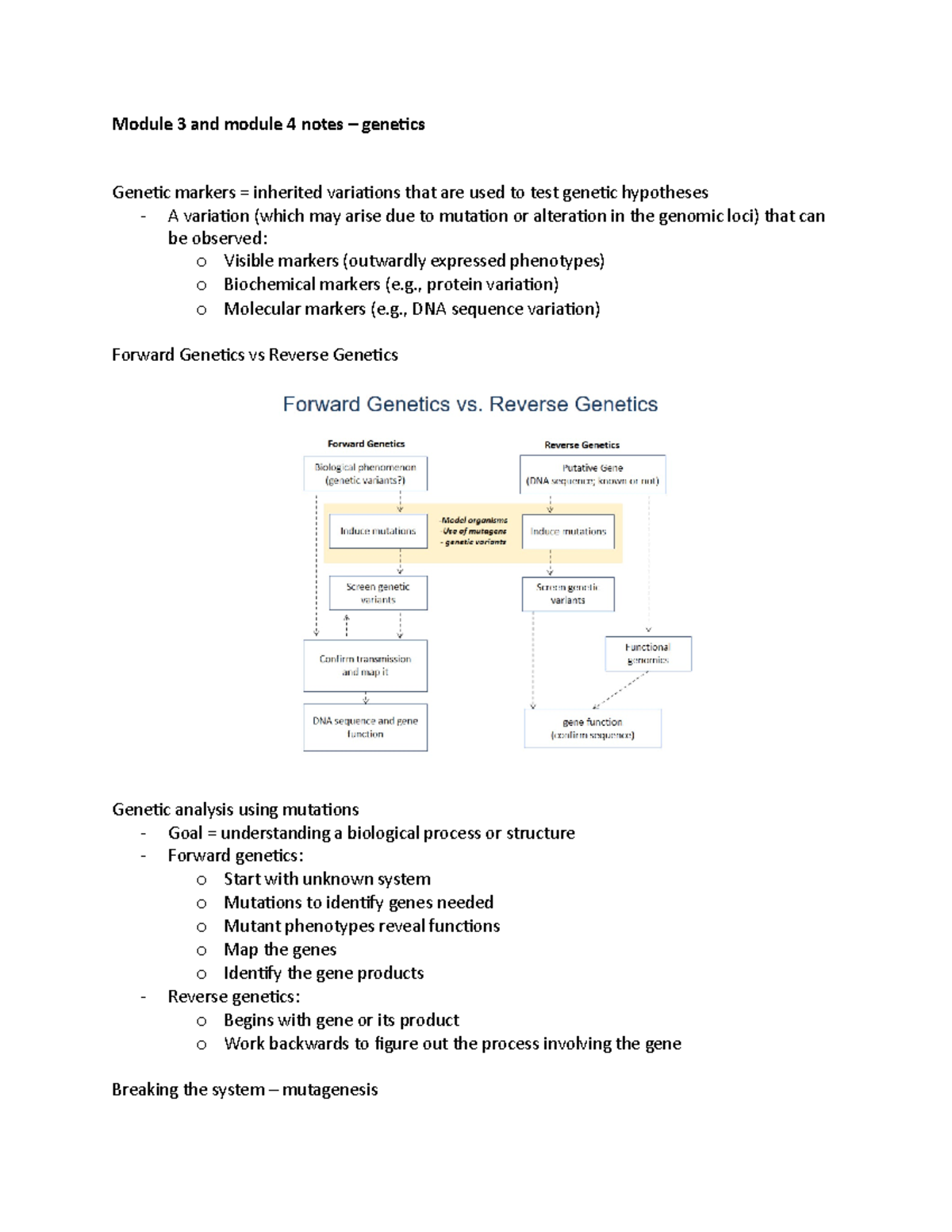 Midterm 2 notes genetics - Module 3 and module 4 notes – genetics ...