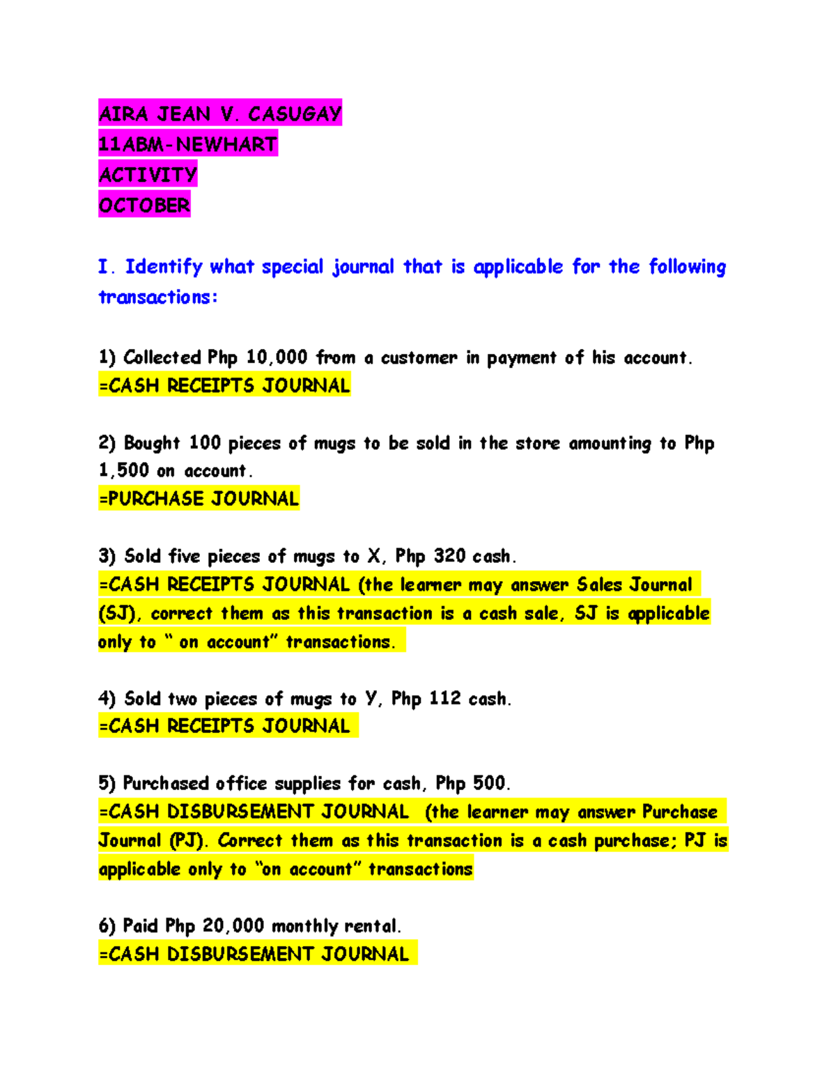 Lesson 9accounting in abm is all about journal, posting a ledger ...