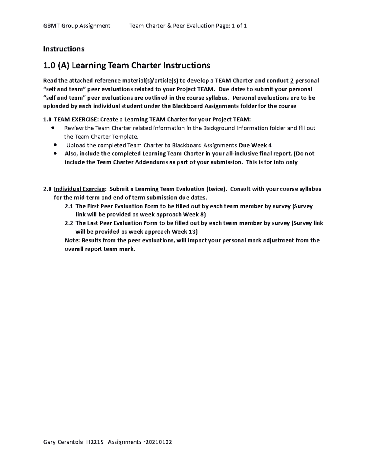 Inst charter & evaluations r20210907 - GBMT Group Assignment Team ...