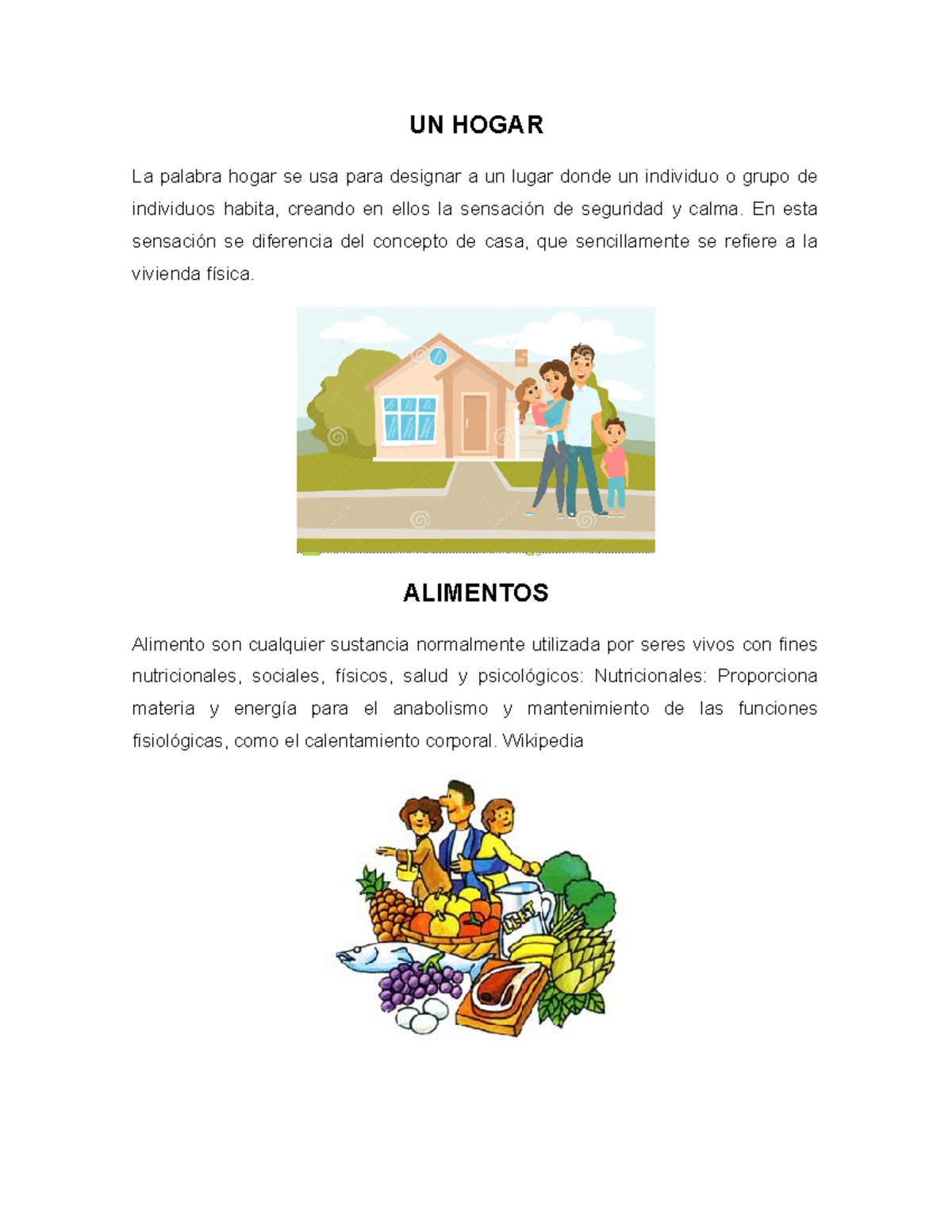 UN Hogar - UN HOGAR La palabra hogar se usa para designar a un lugar ...