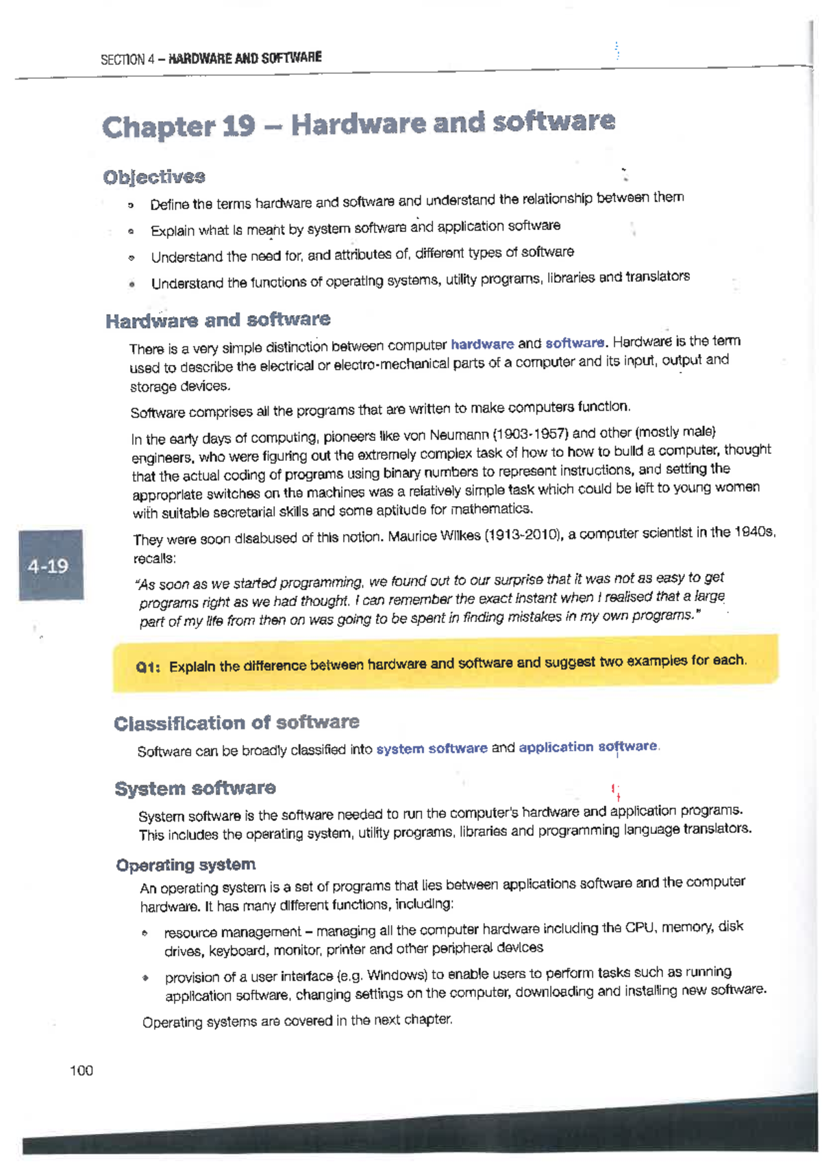 Hardware and software - revision - Studocu