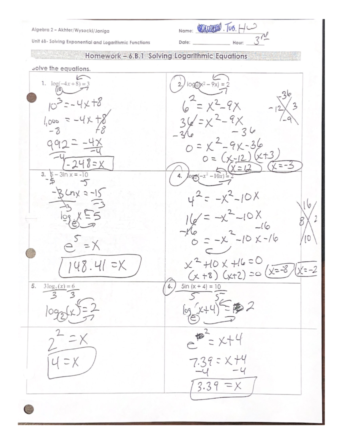 6.B.1 HW Answer Key - Studocu