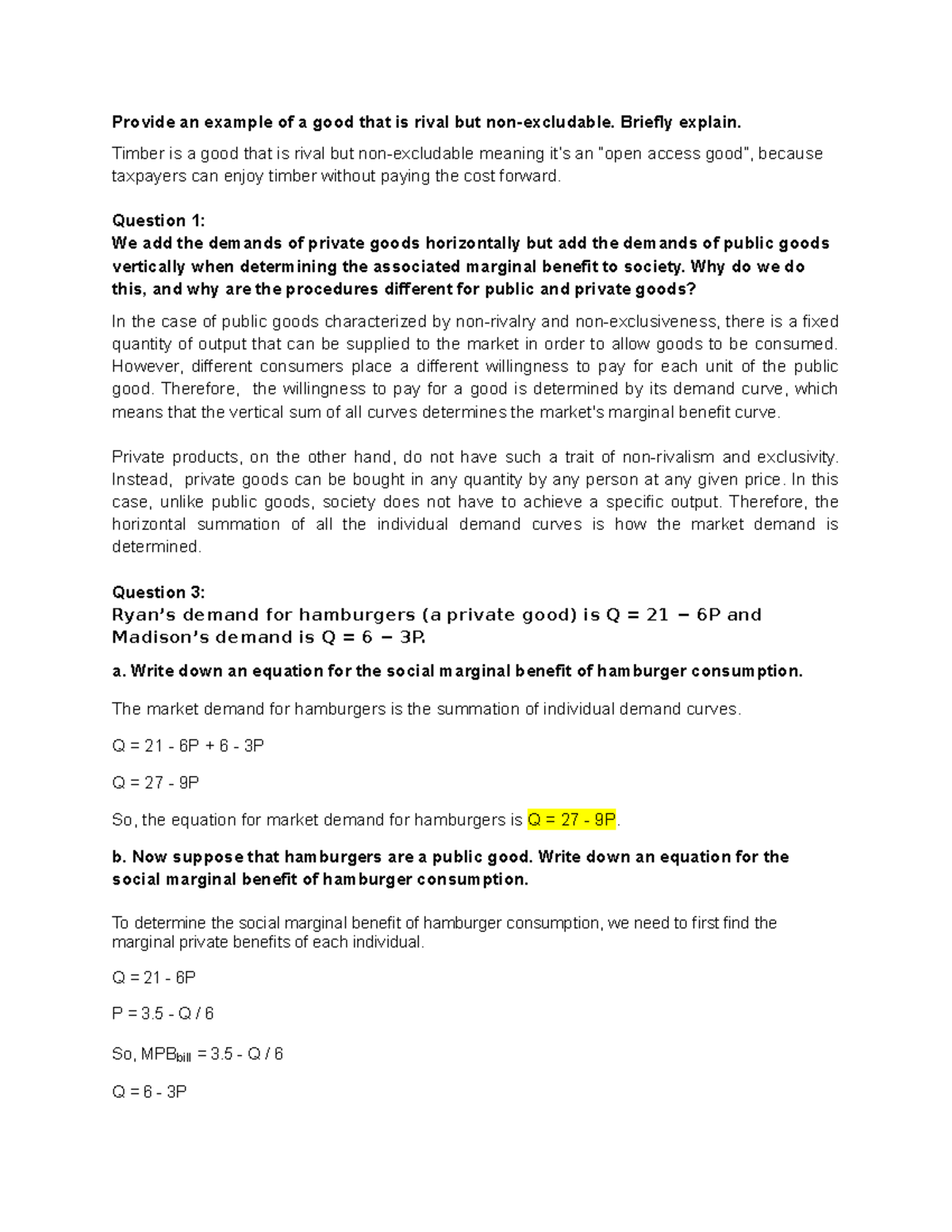 Macroeconomics Real World Q4 - Provide an example of a good that is ...