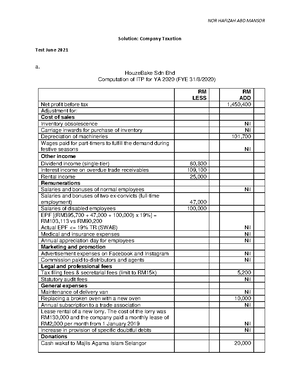 Format Corporate TAX - FORMAT CORPORATE TAX NAME OF THE COMPANY ...
