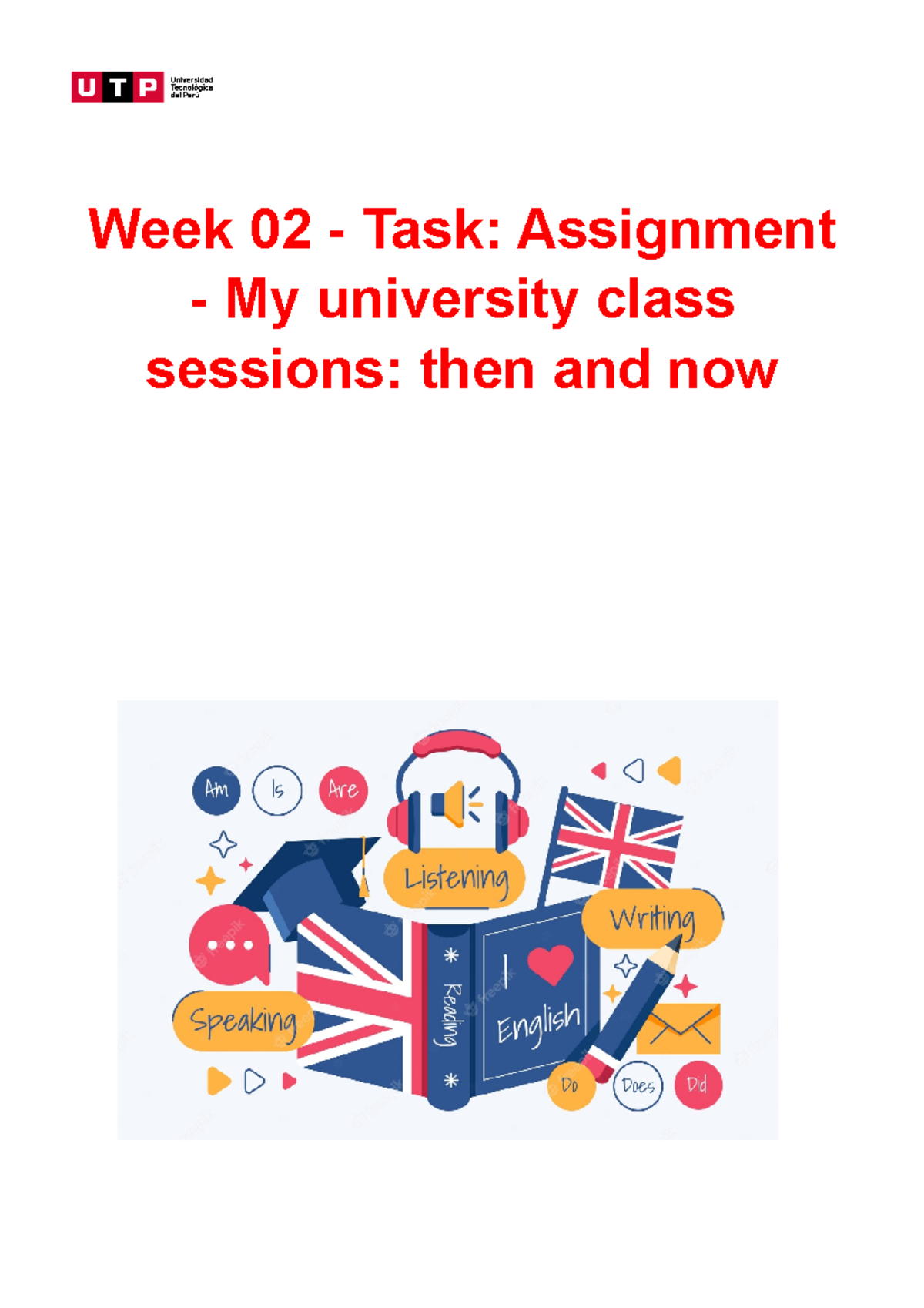 Week 02 - Semana 2 - Week 02 - Task: Assignment - My university class ...