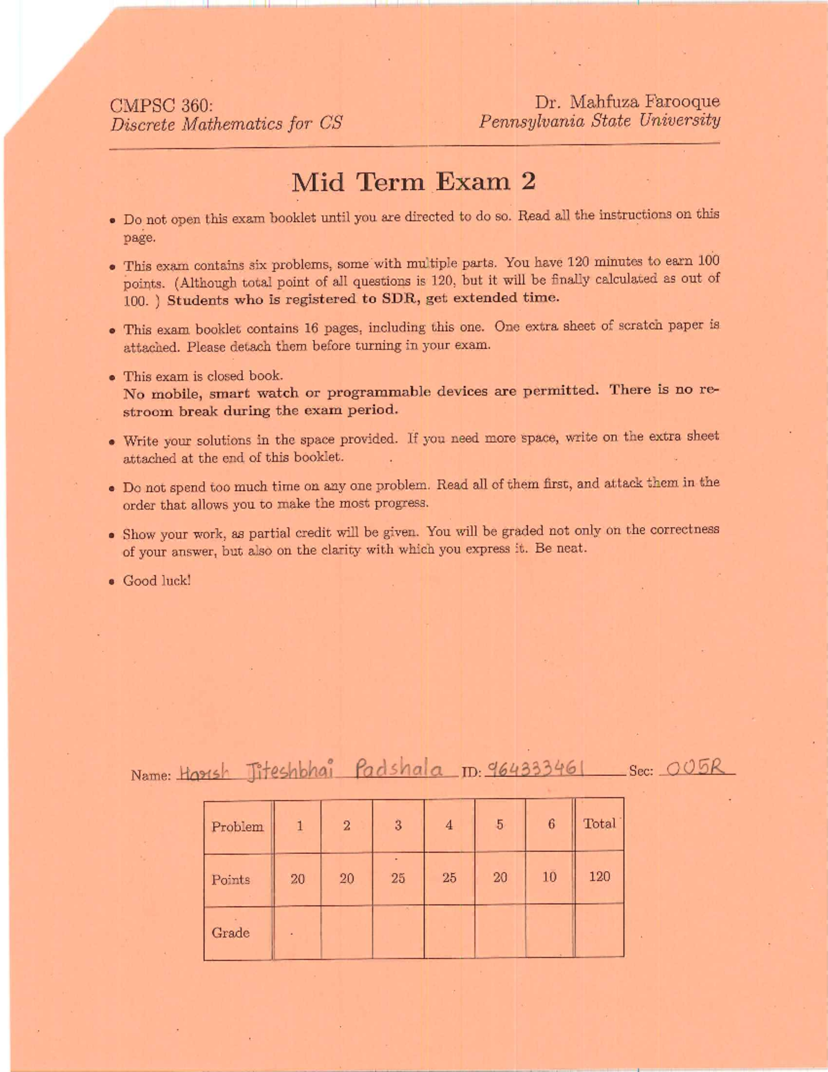 Midterm 2 - CMPSC 360 - Studocu