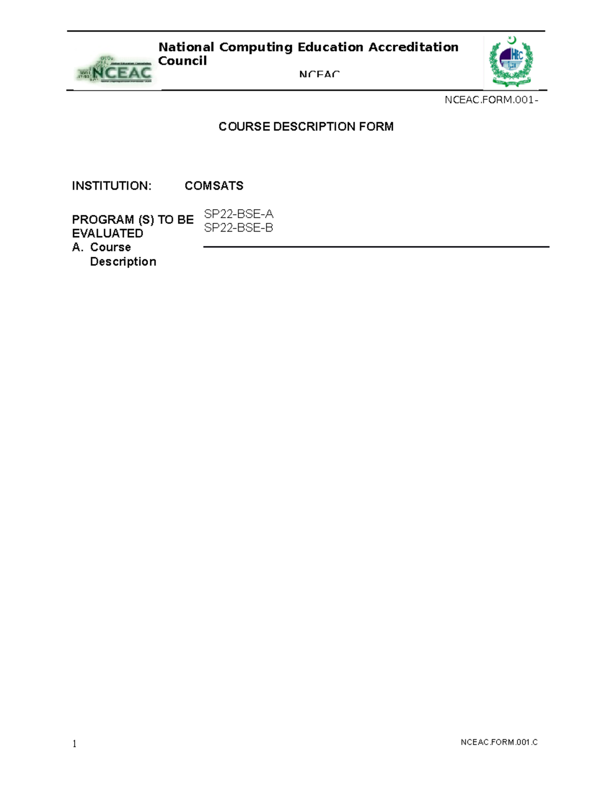 2 Cdf Data Structure And Algorithm Course Description Form 1195