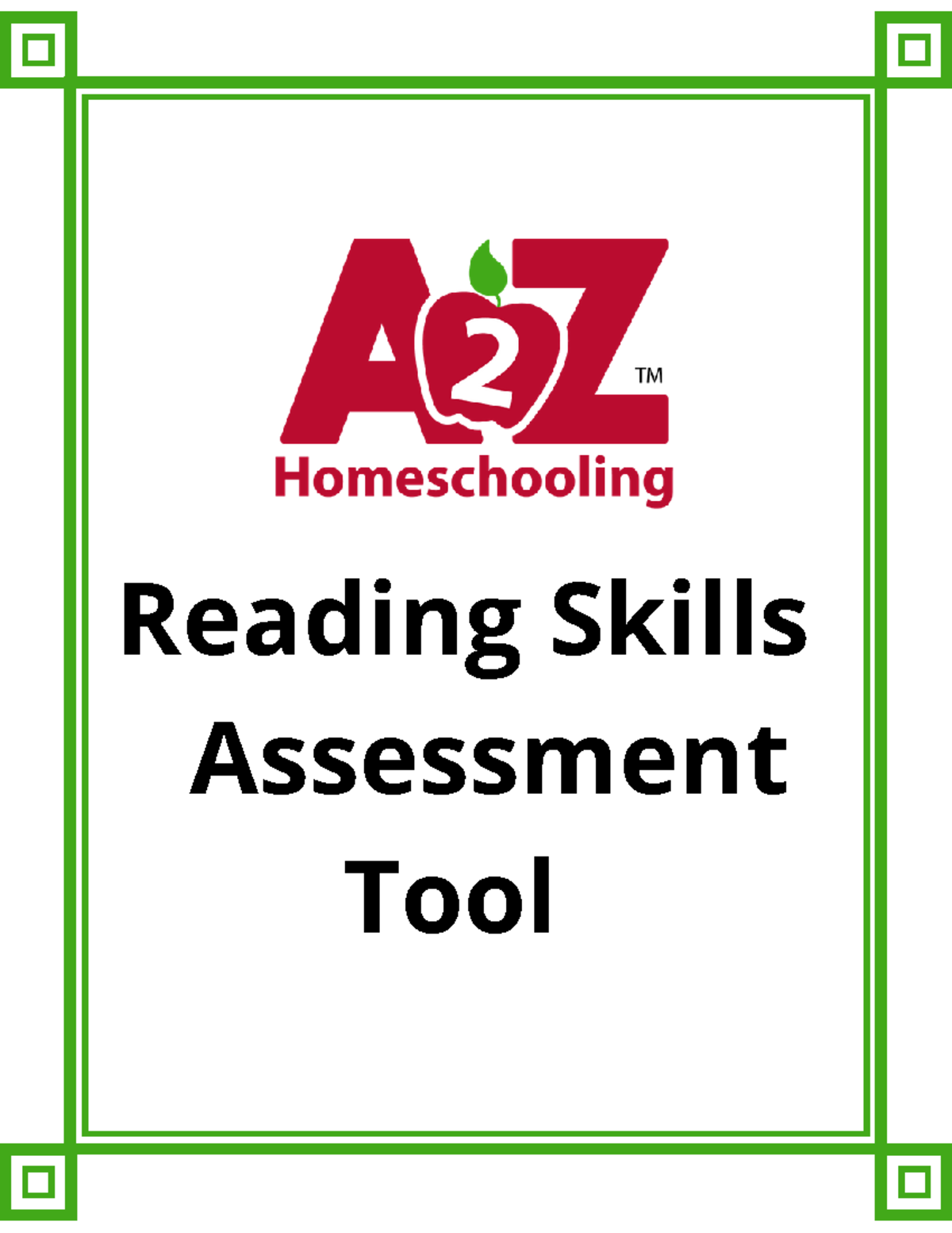 READING SKILLS ASSESSMENT TOOL FOR STUDENTS - Reading Skills Assessment ...