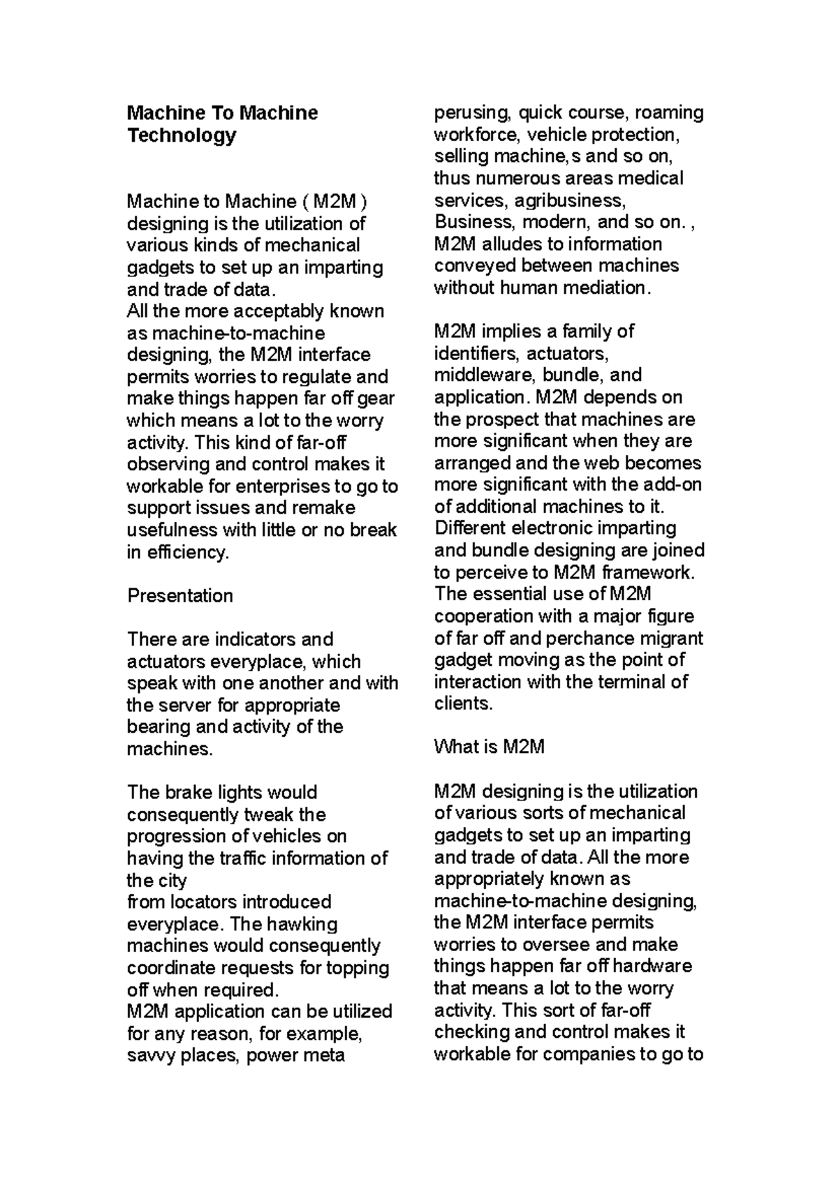 Machine To Machine Technology - Machine To Machine Technology Machine ...