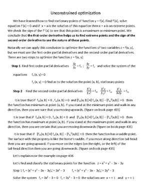 Functions of several variables - Functions of several variables Partial elasticity and marginal ...