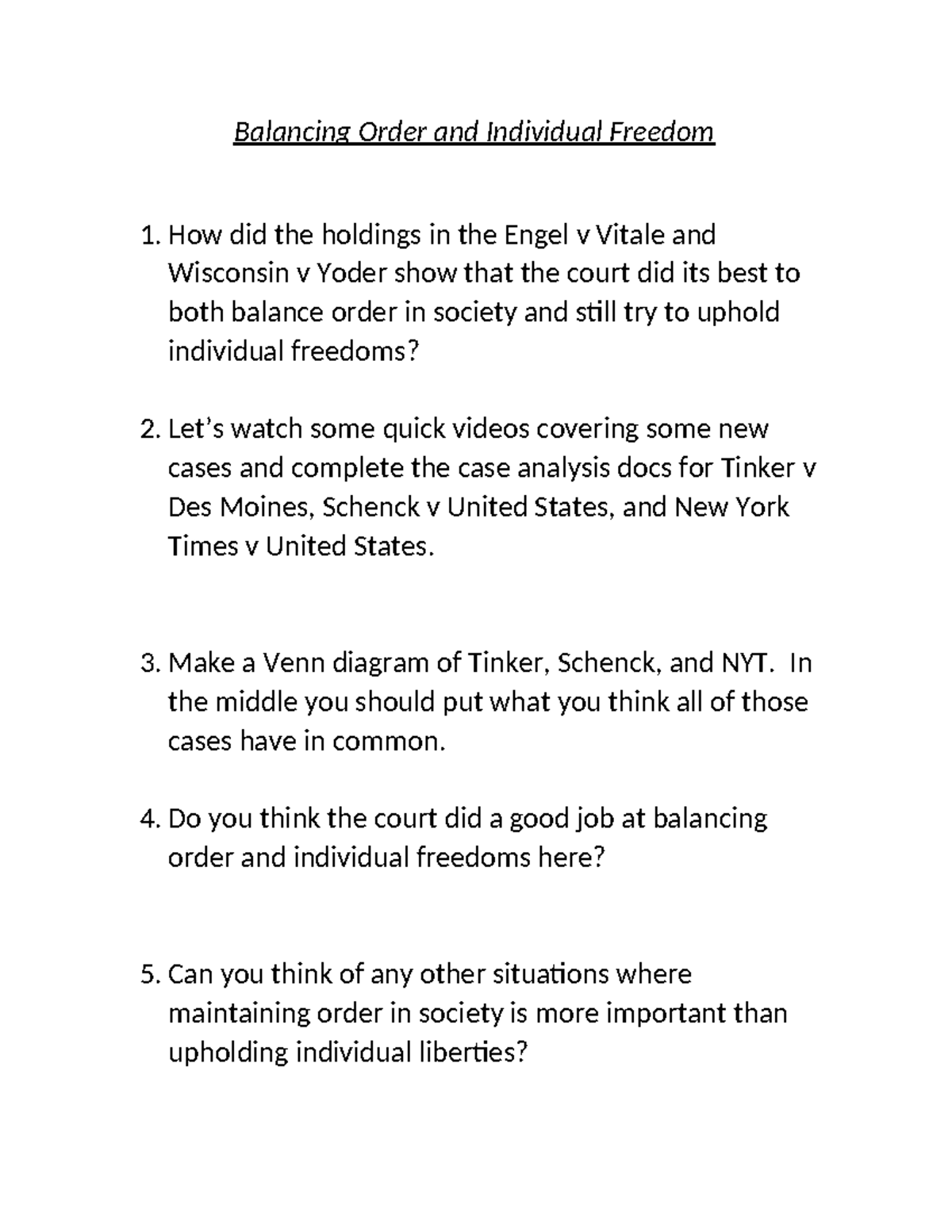 Balancing+Order+and+Individual+Freedom - Balancing Order and Individual ...