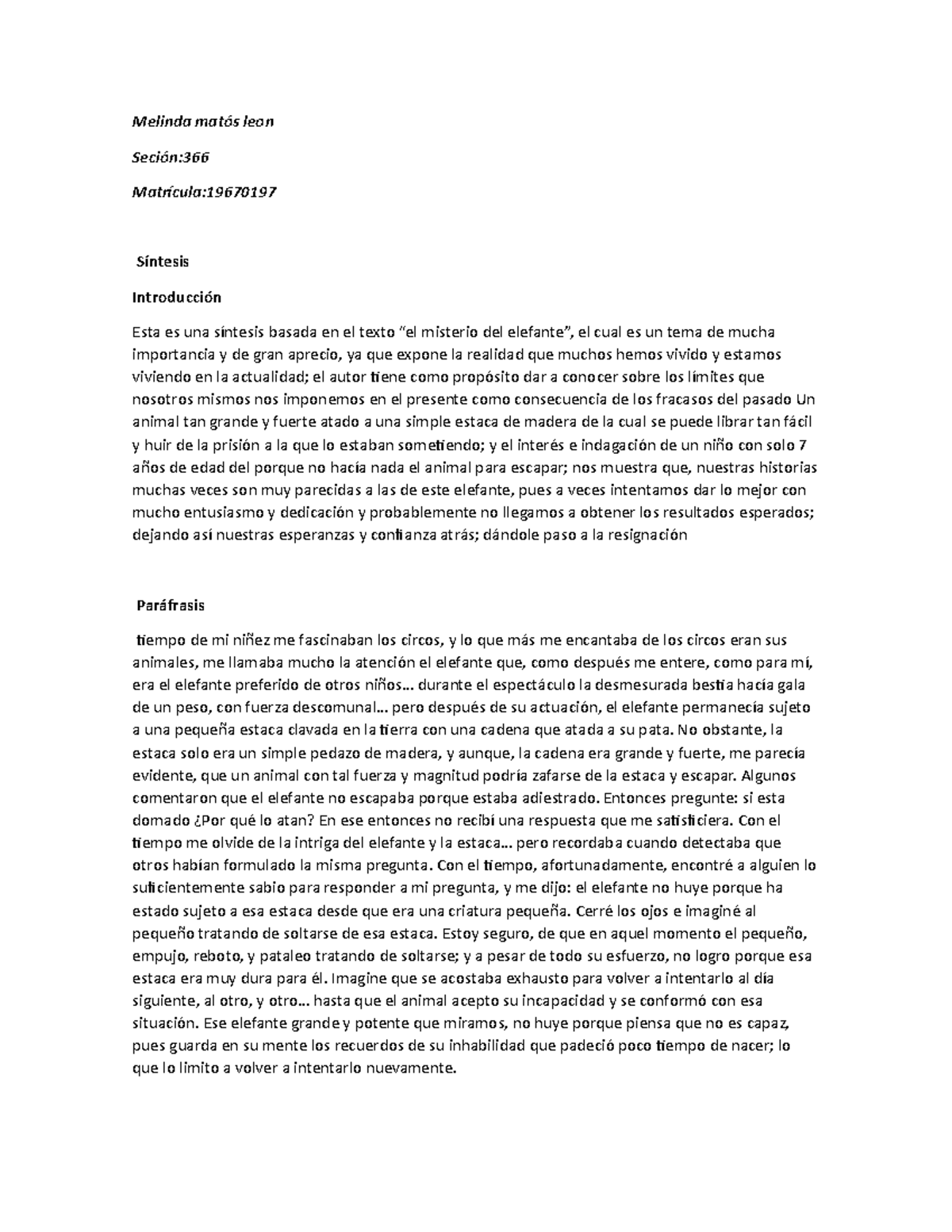 Documento (3) - Espero le sirva - Melinda matós leon Seción: Matrícula ...