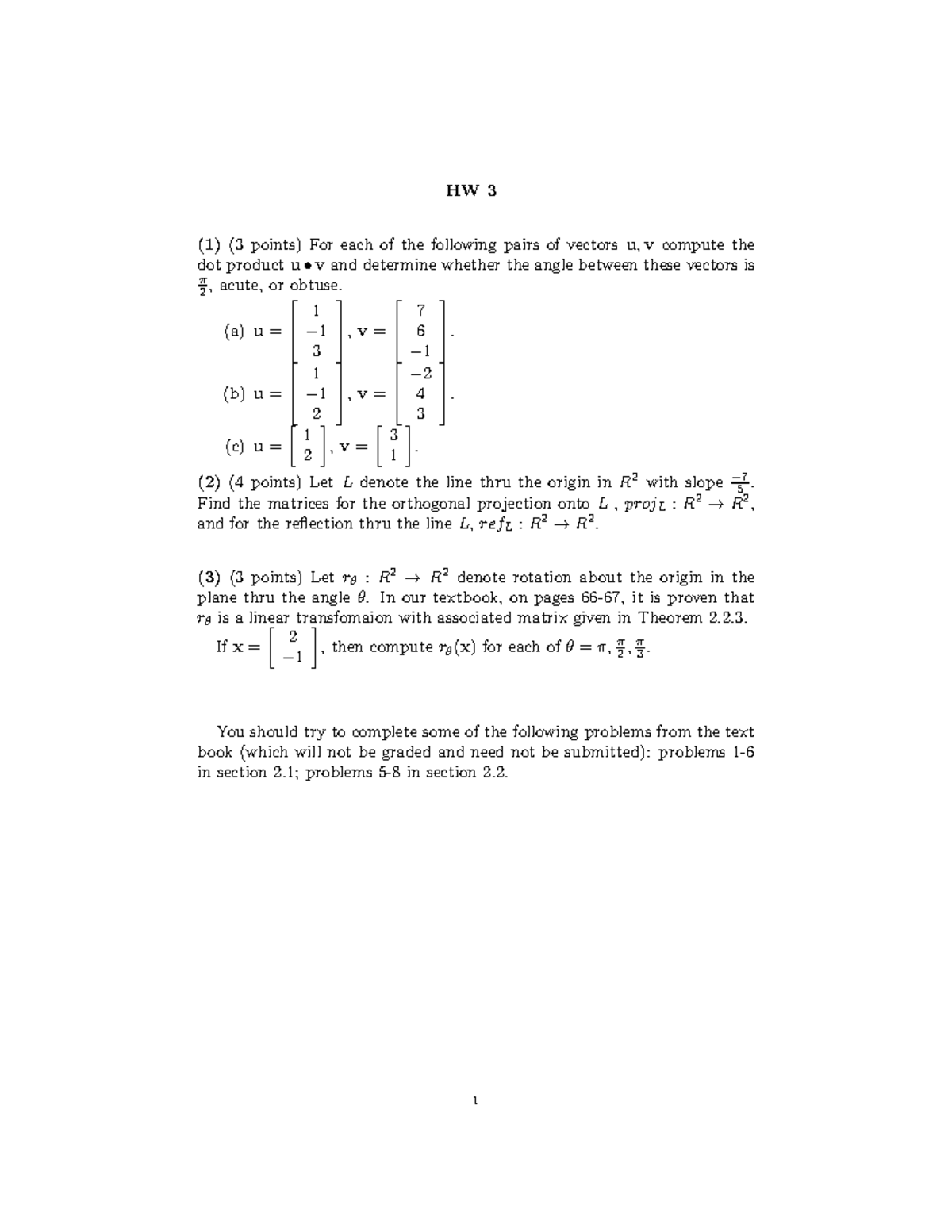 HW3mat211-f22 - homework - HW 3 (1) (3 points) For each of the ...