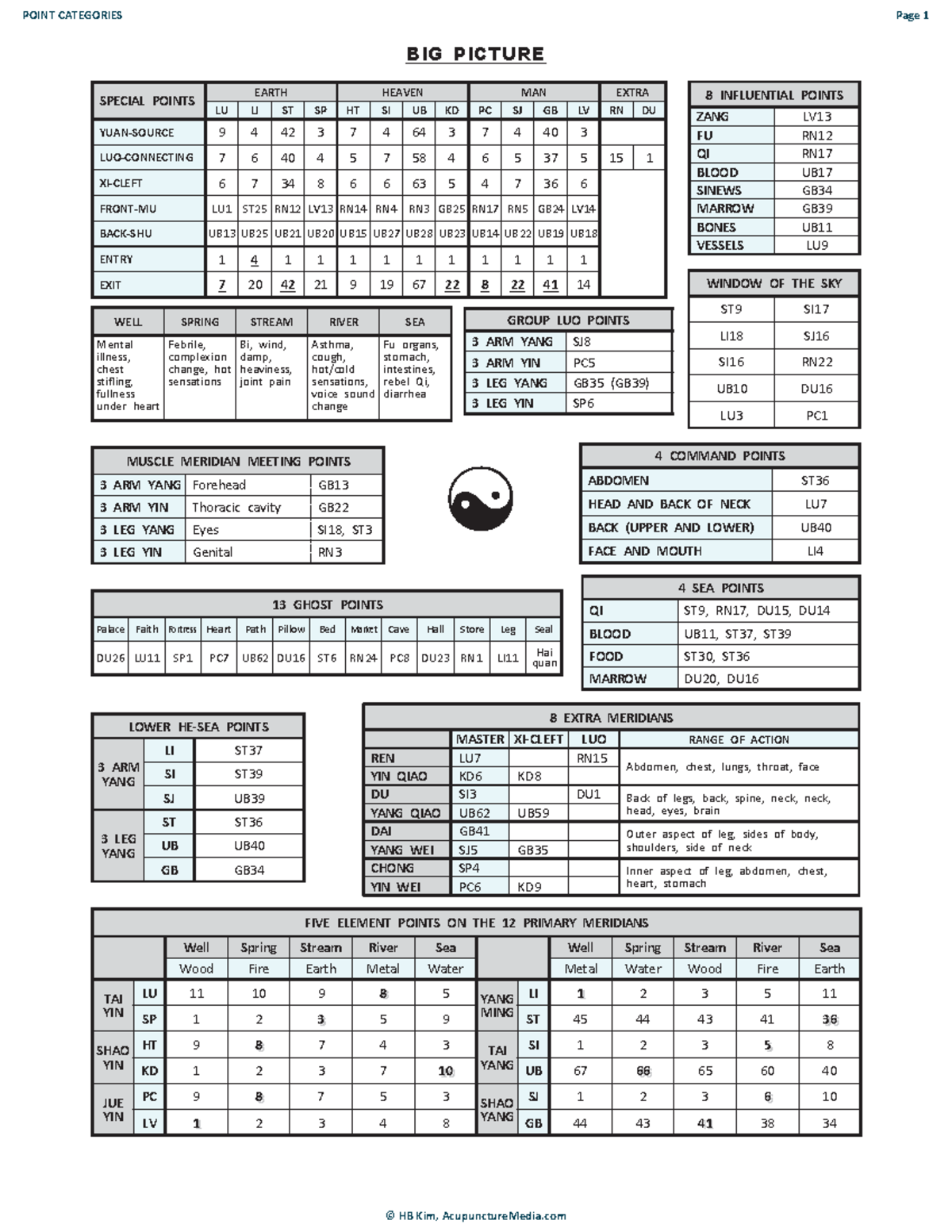 A Big Picture (Acupuncture) - 8 INFLUENTIAL POINTS ZANG LV FU RN QI RN ...