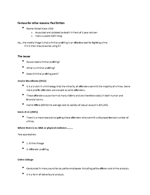 Forensics Evaluation - Forensics Turning To Crime Upbringing 1 ...