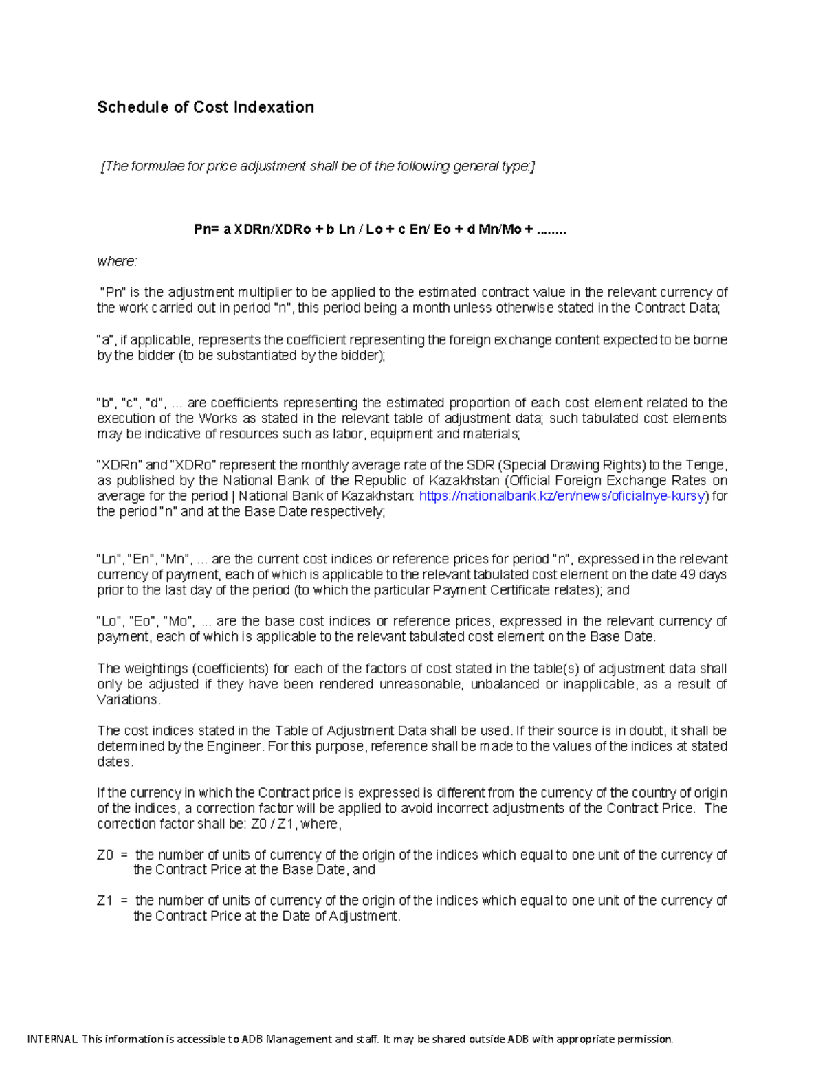 Price Variation - INTERNAL. This information is accessible to ADB ...