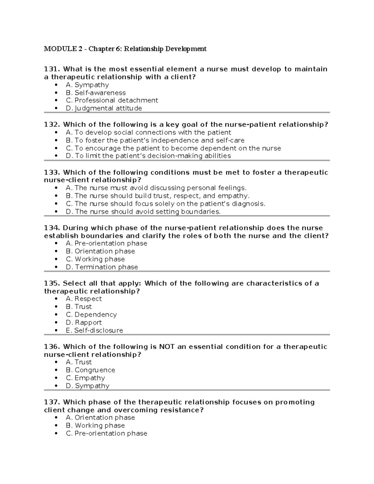 Chapter 6-Relationship Development - MODULE 2 - Chapter 6: Relationship ...