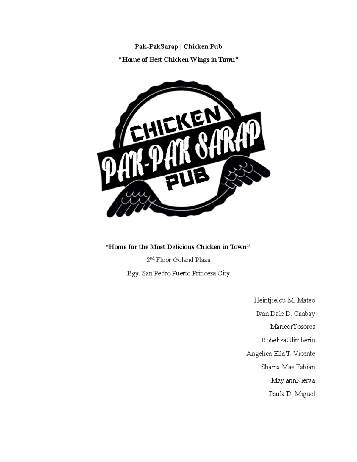 Pakpak Sarap Chicken Pub - Pak-PakSarap | Chicken Pub “Home of Best ...