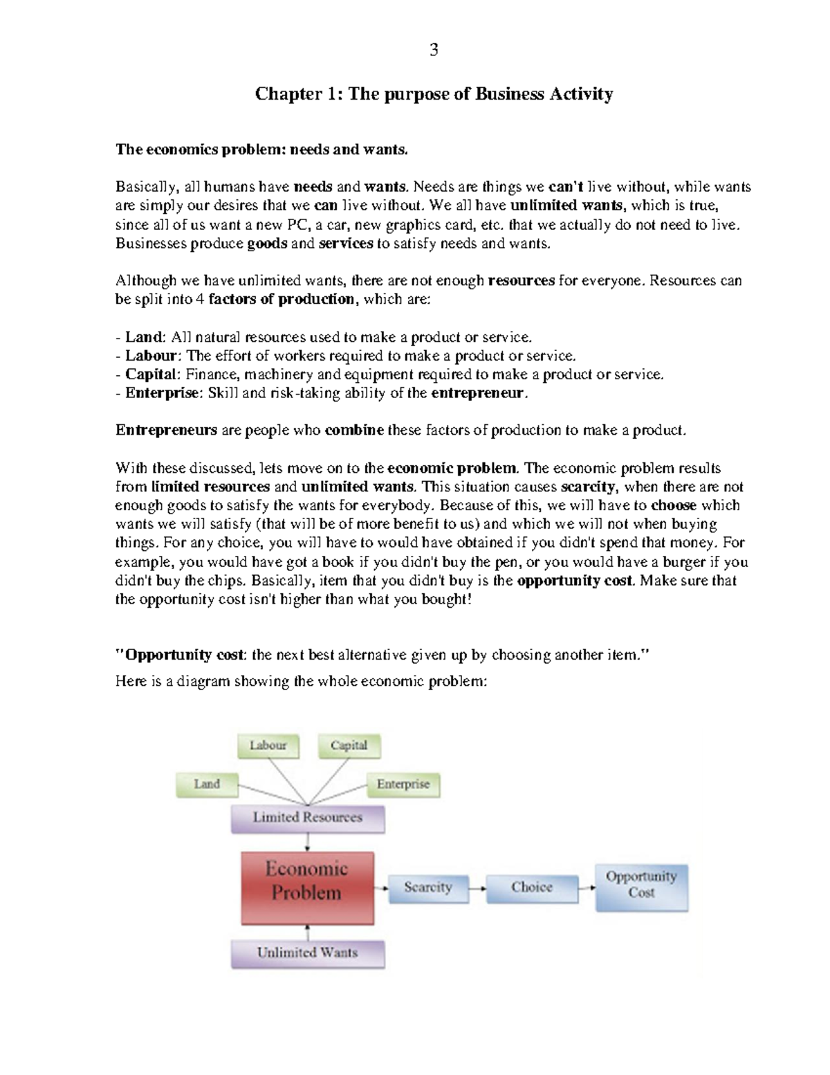The purpose of Business Activity - Basically, all humans ...