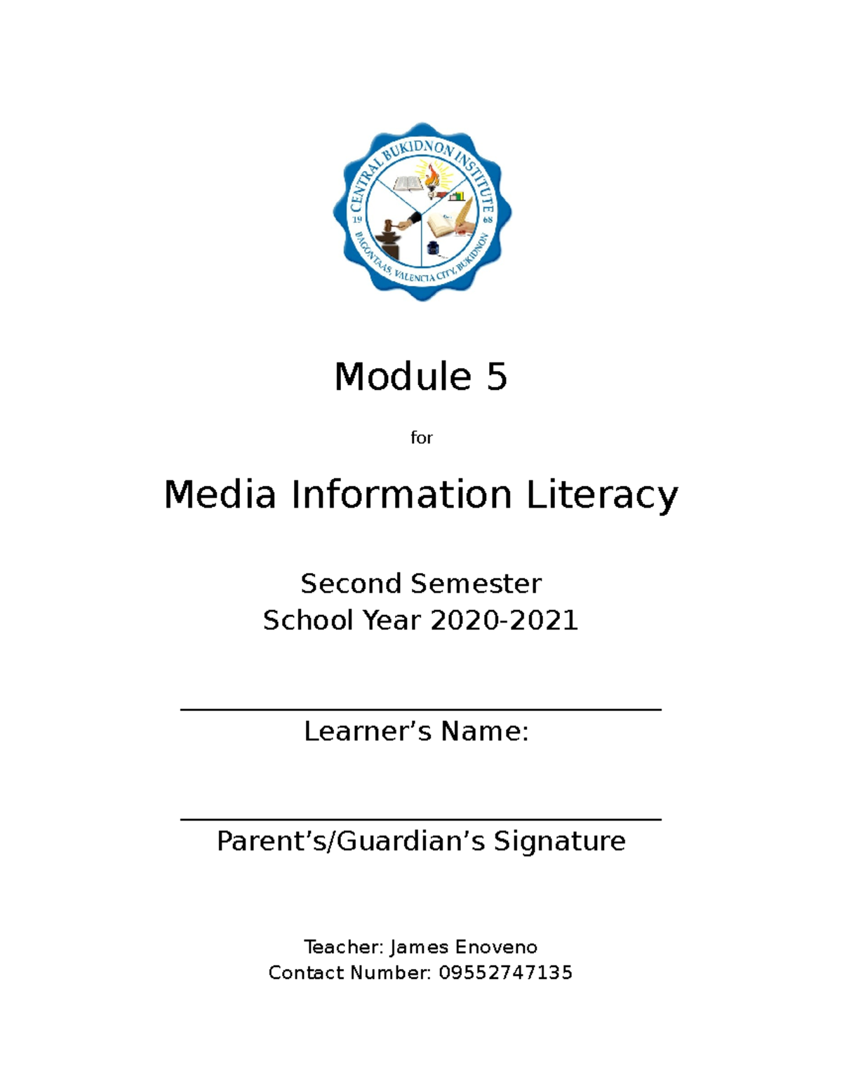 MIL-M5 - MODULES - Module 5 ####### for Media Information Literacy ...