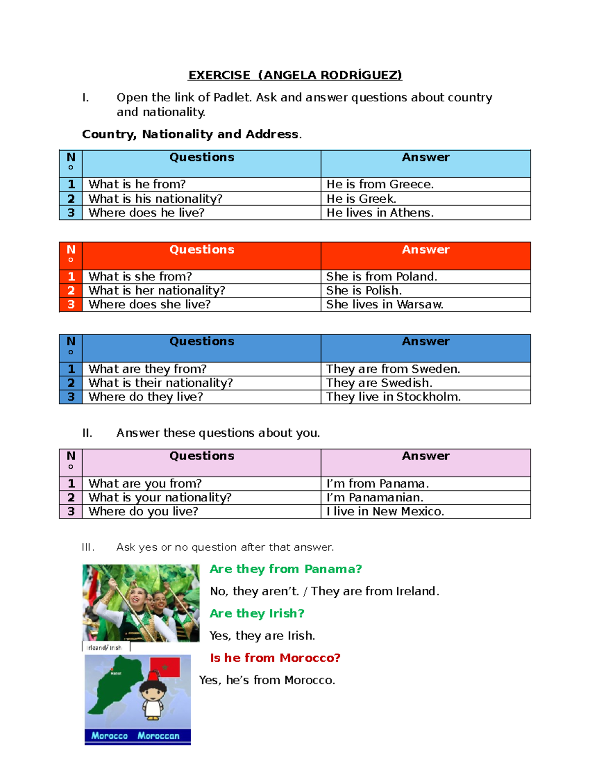 Exersice Beginner A - Anotaciones de wh questions y yes or not ...