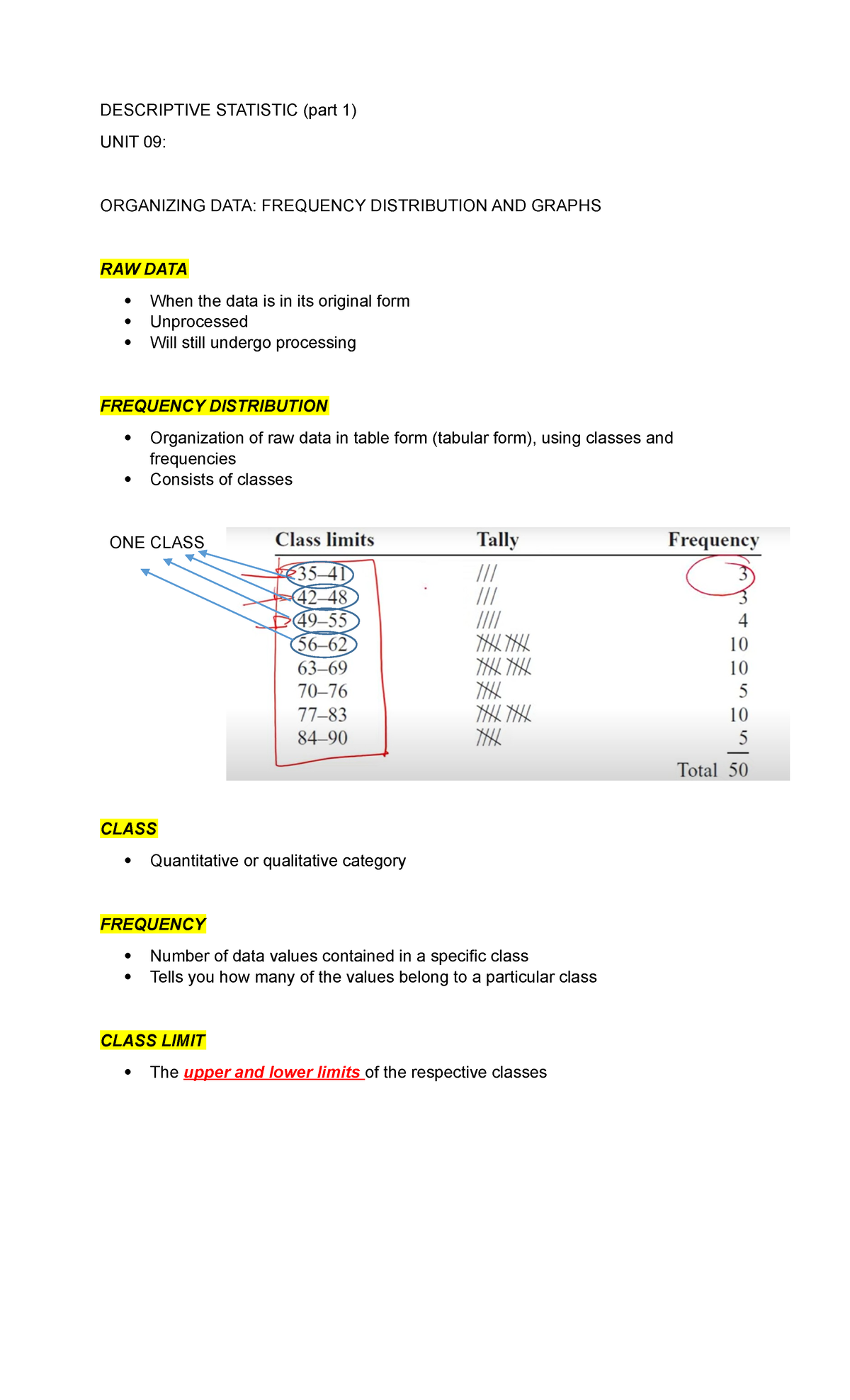 L9 Descriptive Statistic - DESCRIPTIVE STATISTIC (part 1) UNIT 09 ...