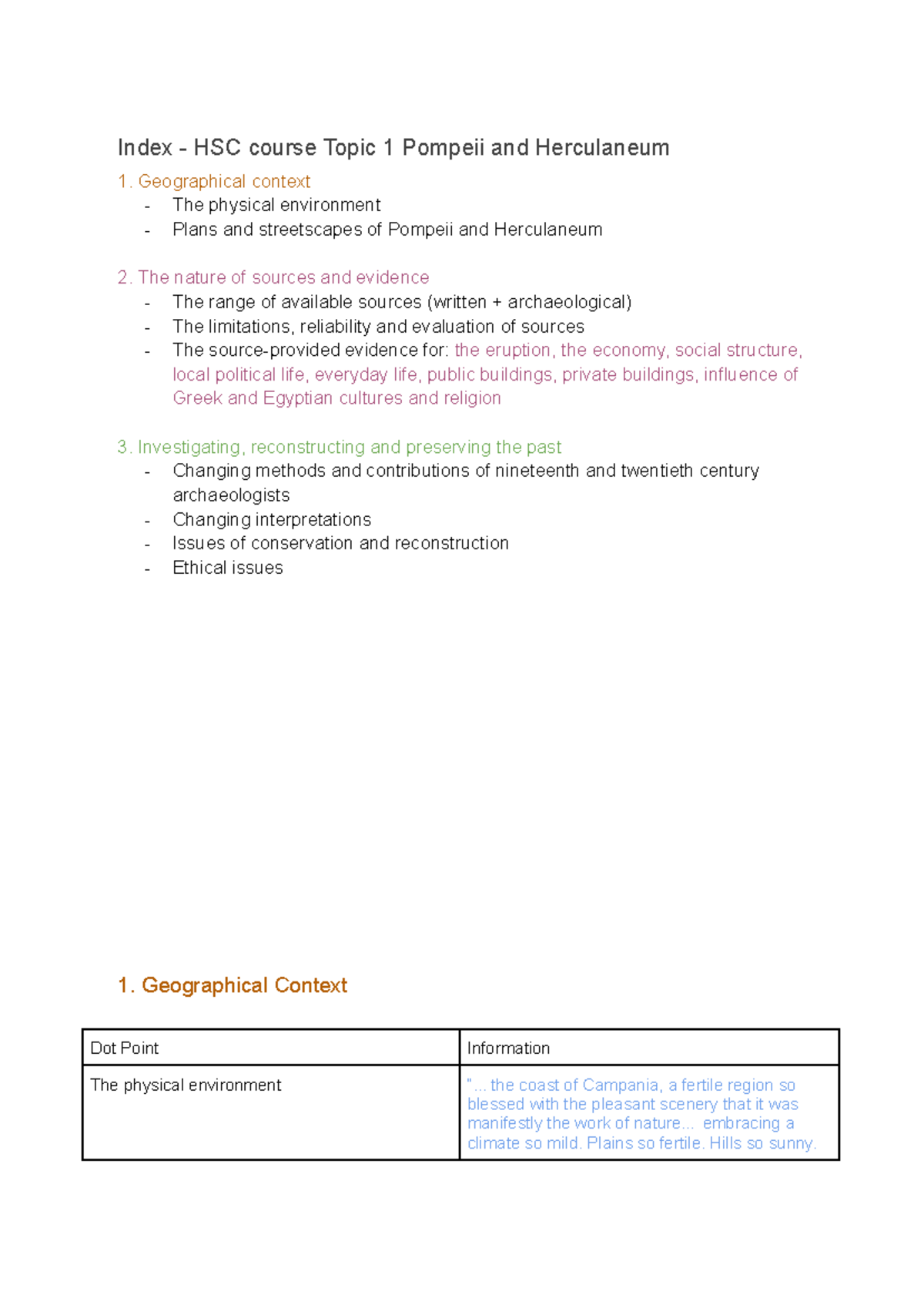 Pompeii and herculaneum detailed notes 6555d00f0ae8e - Index - HSC ...