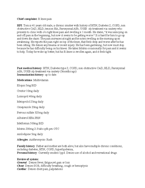 SOAP Benign Paroxysmal Positional Vertigo - SOAP NOTE Benign Paroxysmal ...