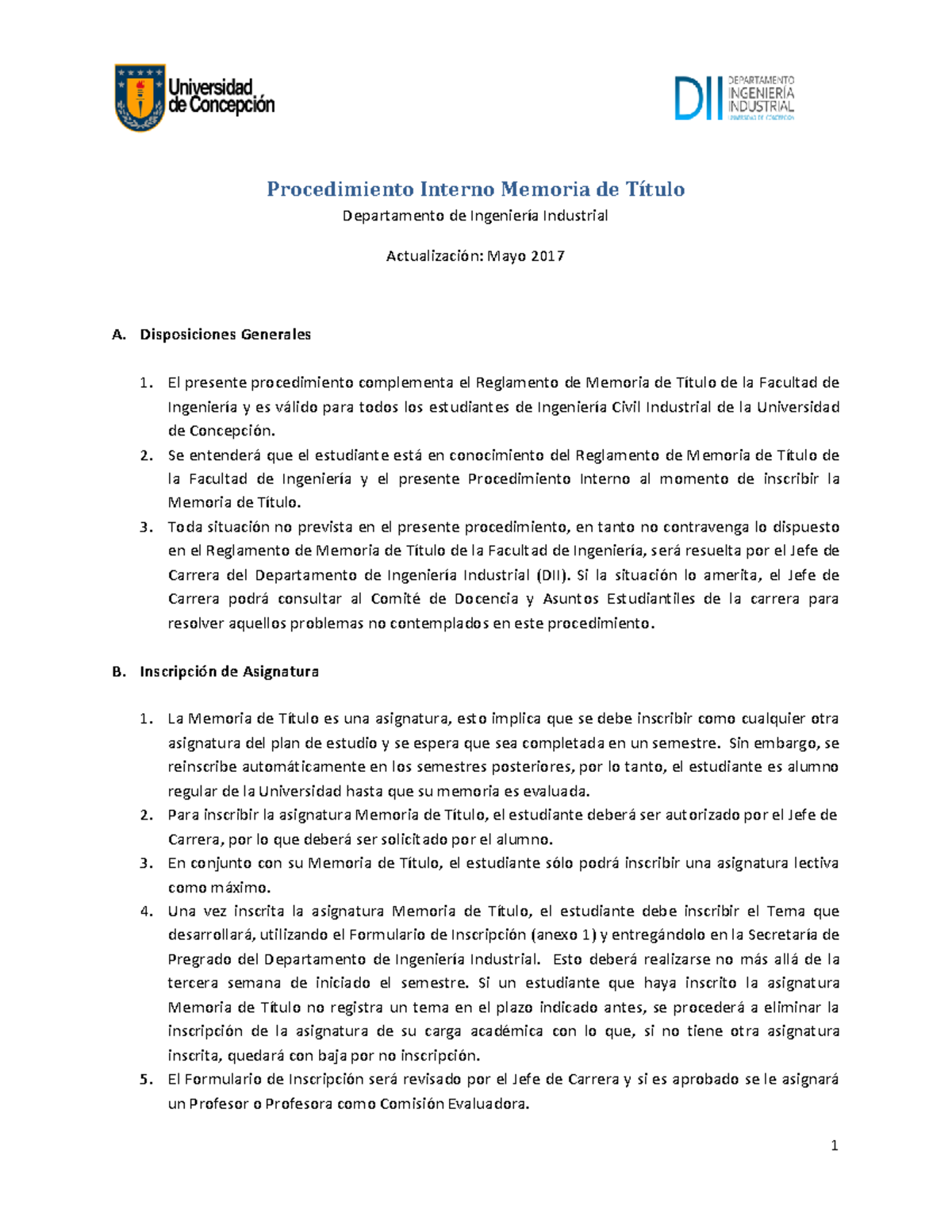 Procedimiento Interno Memoria de Título 2017-2 - Warning: TT: undefined function: 32 ...