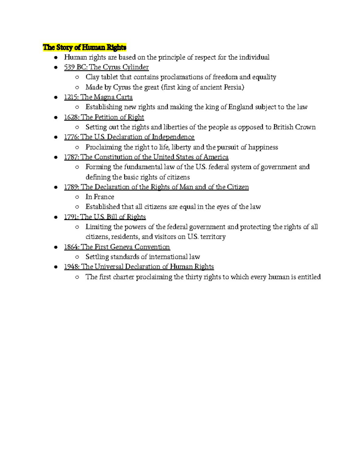 The Story of Human Rights - Declaration of Independence Proclaiming the ...