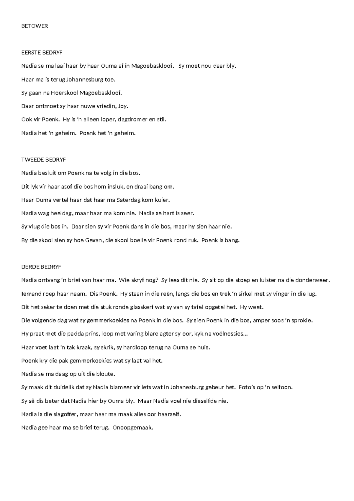 Betower - to help you with the prescribed novel of grade 10 afrIkaans ...