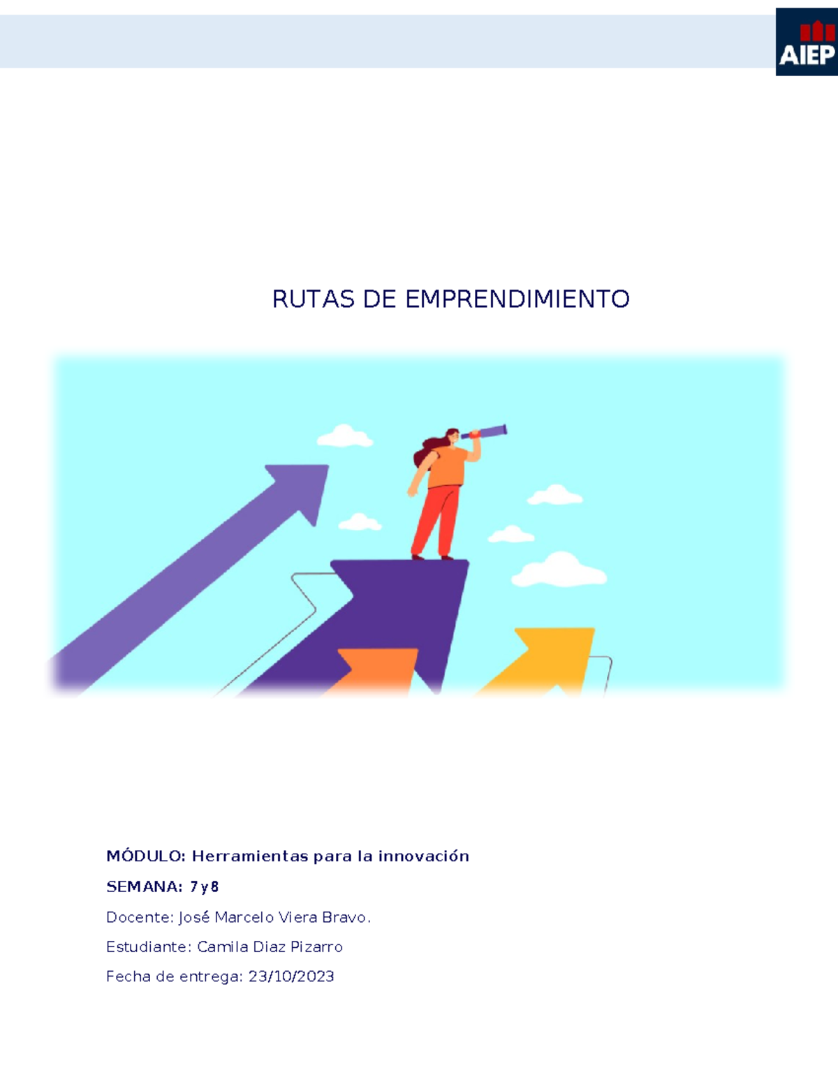 HPI201 semana 7 - RUTAS DE EMPRENDIMIENTO MÓDULO: Herramientas para la innovación SEMANA: 7 y 8 ...