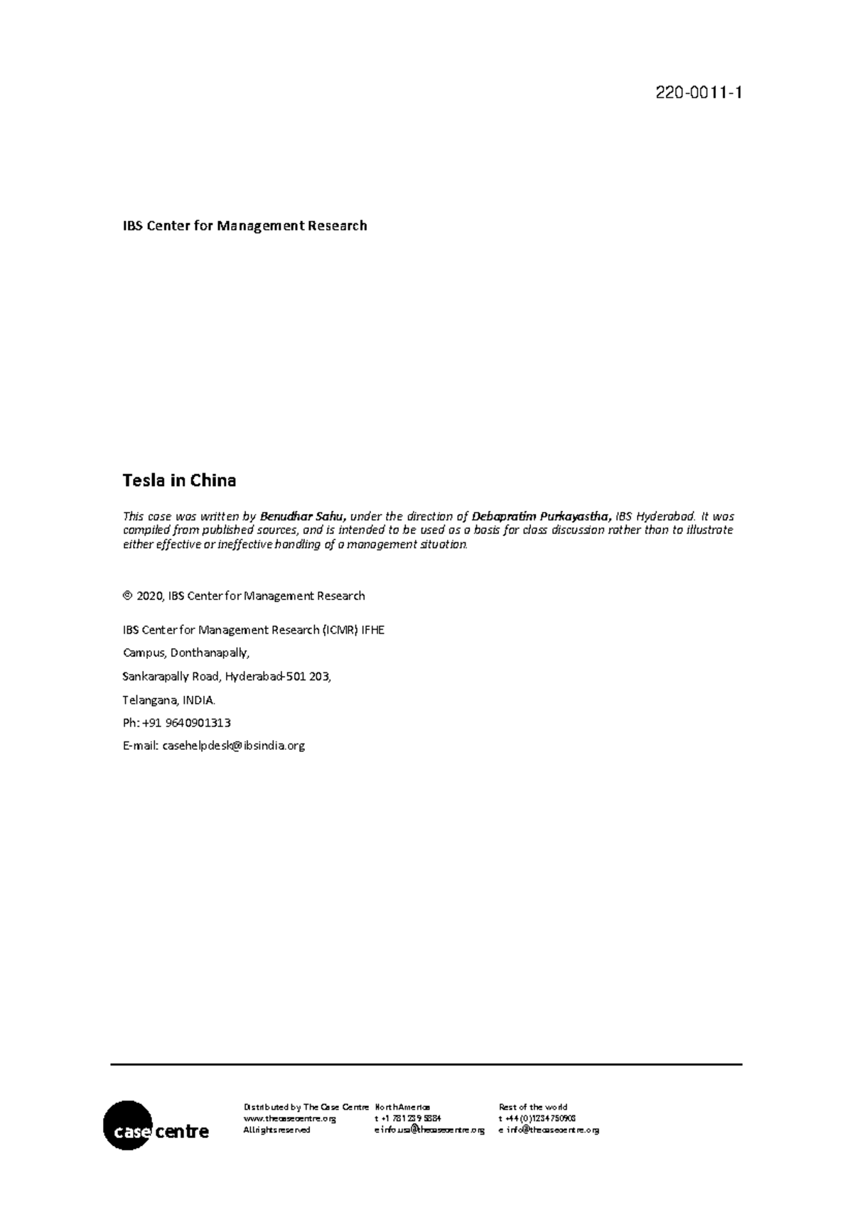 Tesla in China_Case Study Marketing Global - IBS Center for Management ...