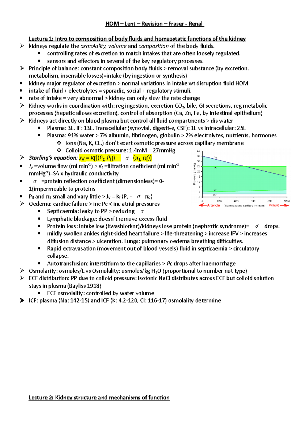 HOM - Lent - Revision - Fraser - Renal 1 - HOM – Lent – Revision ... HOM - Lent - Revision - Fraser - Renal 1 - HOM – Lent – Revision ...