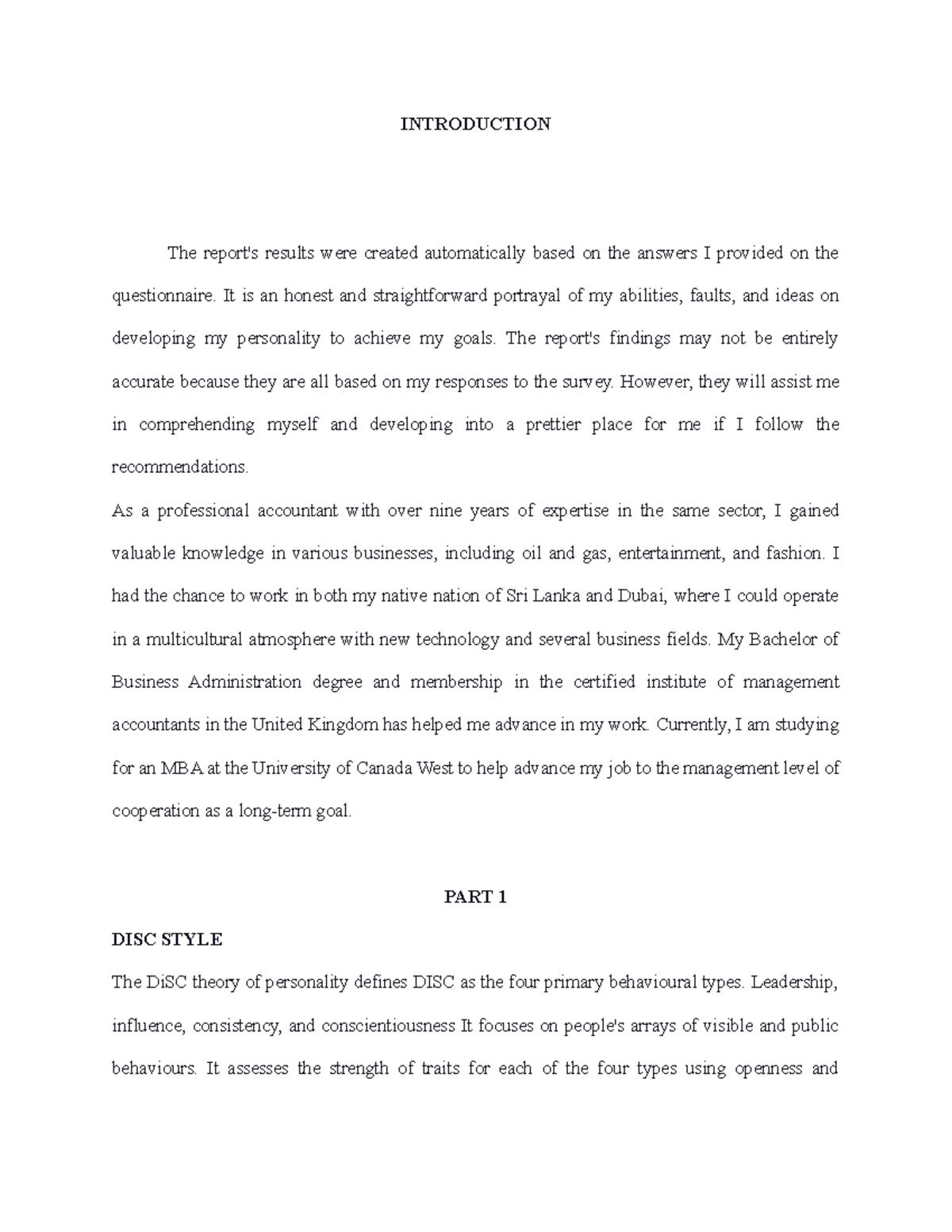 Stu Docu Trimax Assignment Introduction The Reports Results Were Created Automatically