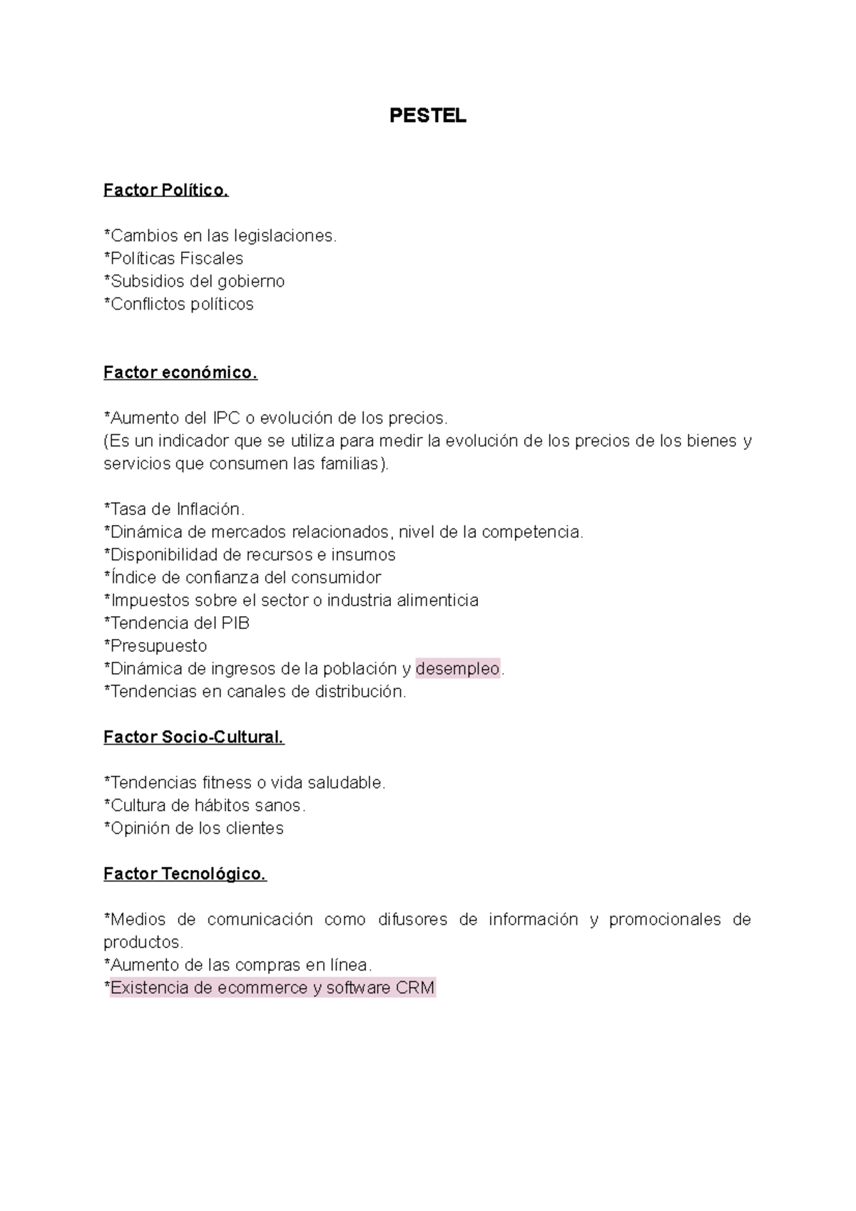 Análisis Pestel - PESTEL Factor Político. *Cambios en las legislaciones ...