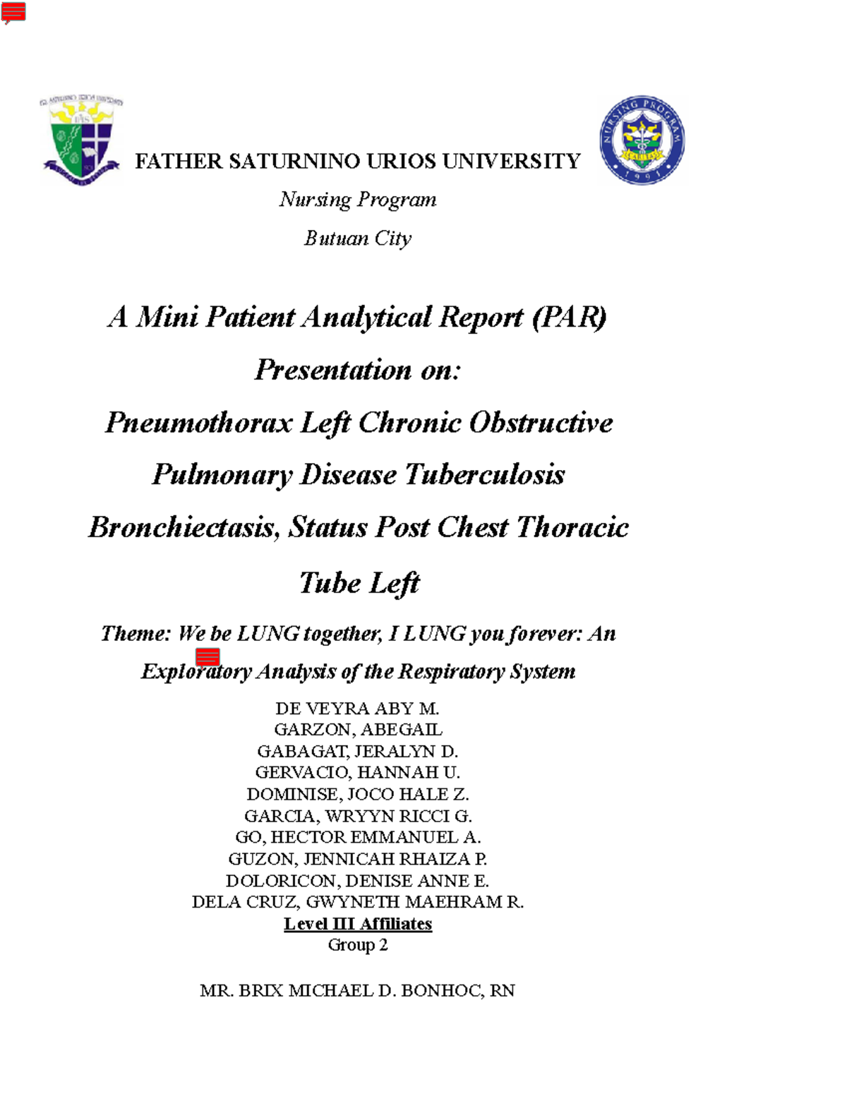 MINI PAR Oxygenation - Mini Par Presentations - FATHER SATURNINO URIOS ...