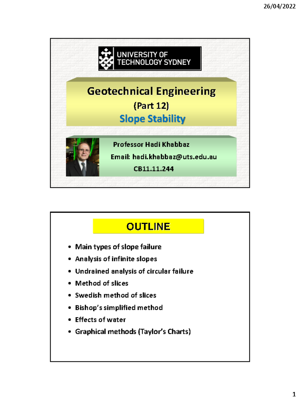Lecture 9 part 12 - Slope Stability_Class mark-ups - Professor Hadi ...