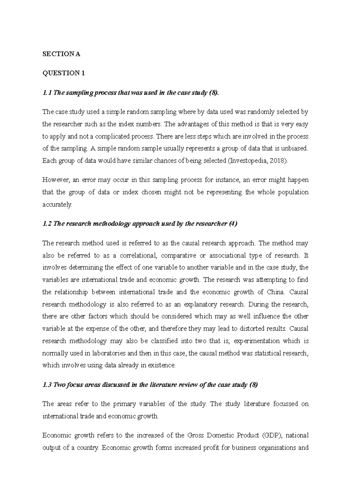 Research Assignment - Solutions, Questions and Answers - SECTION A ...