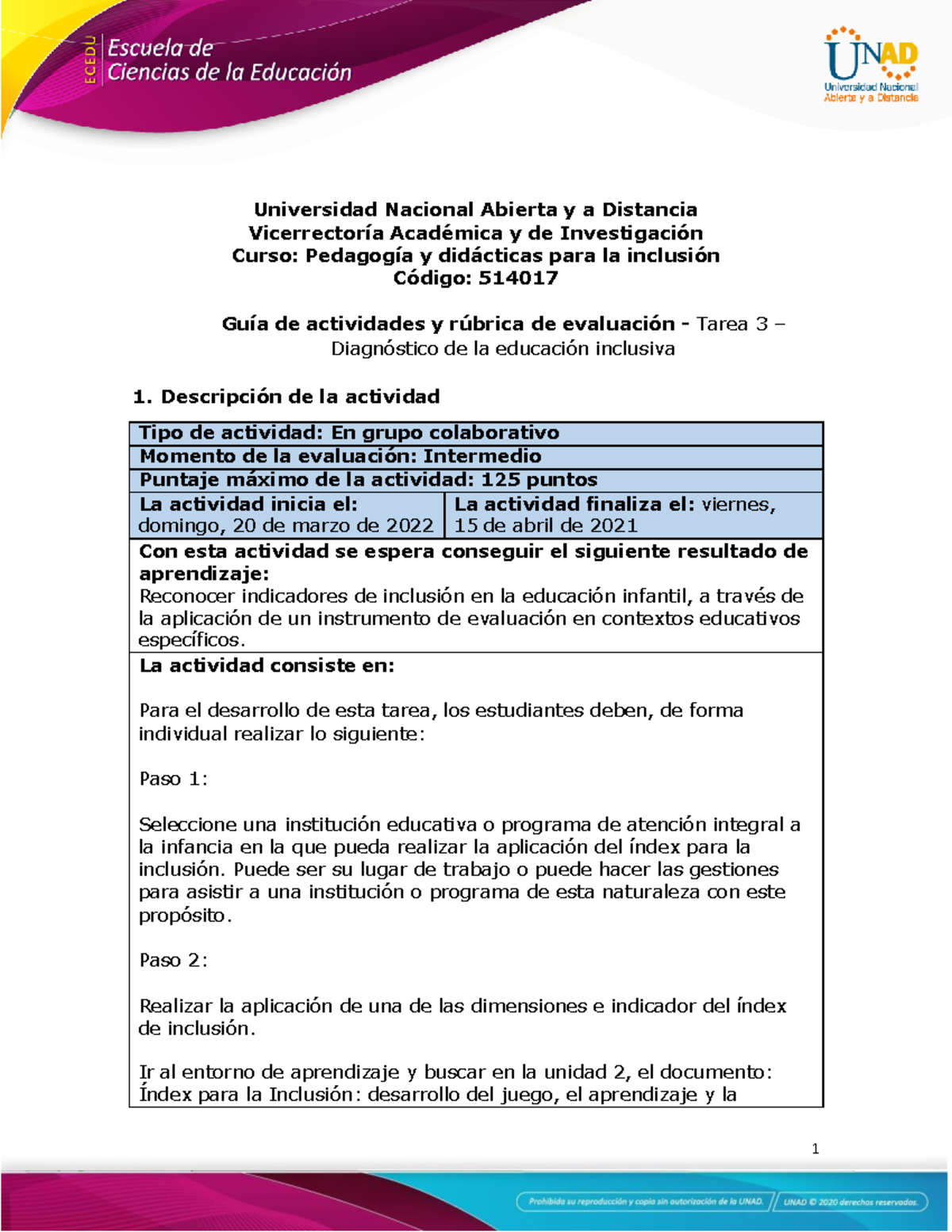 Guía de actividades y rúbrica de evaluación - Unidad 2 - Tarea 3 ...