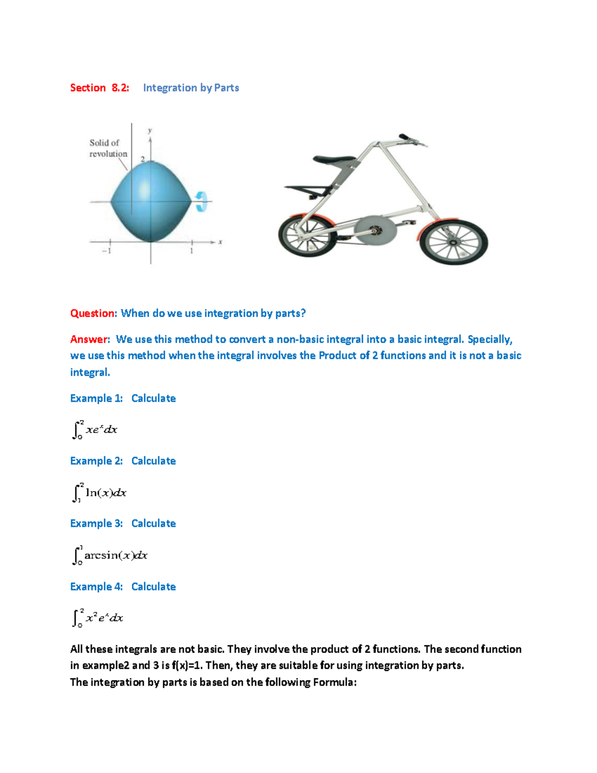41 Lecture Notes Ch8 8 Fuikhyuihjn Section 8 Integration By Parts Question When Do We