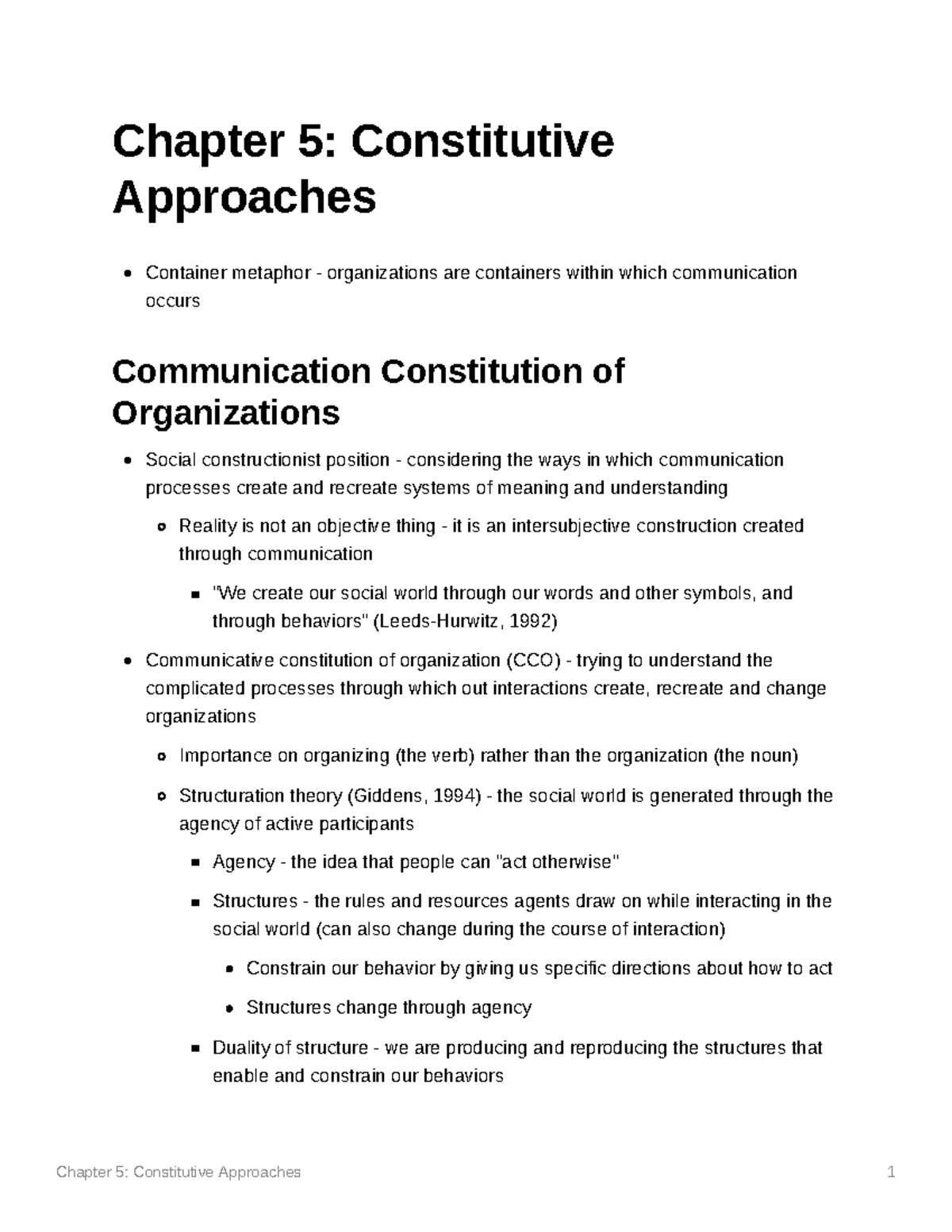 Chapter 5 Constitutive Approaches - Chapter 5: Constitutive Approaches ...