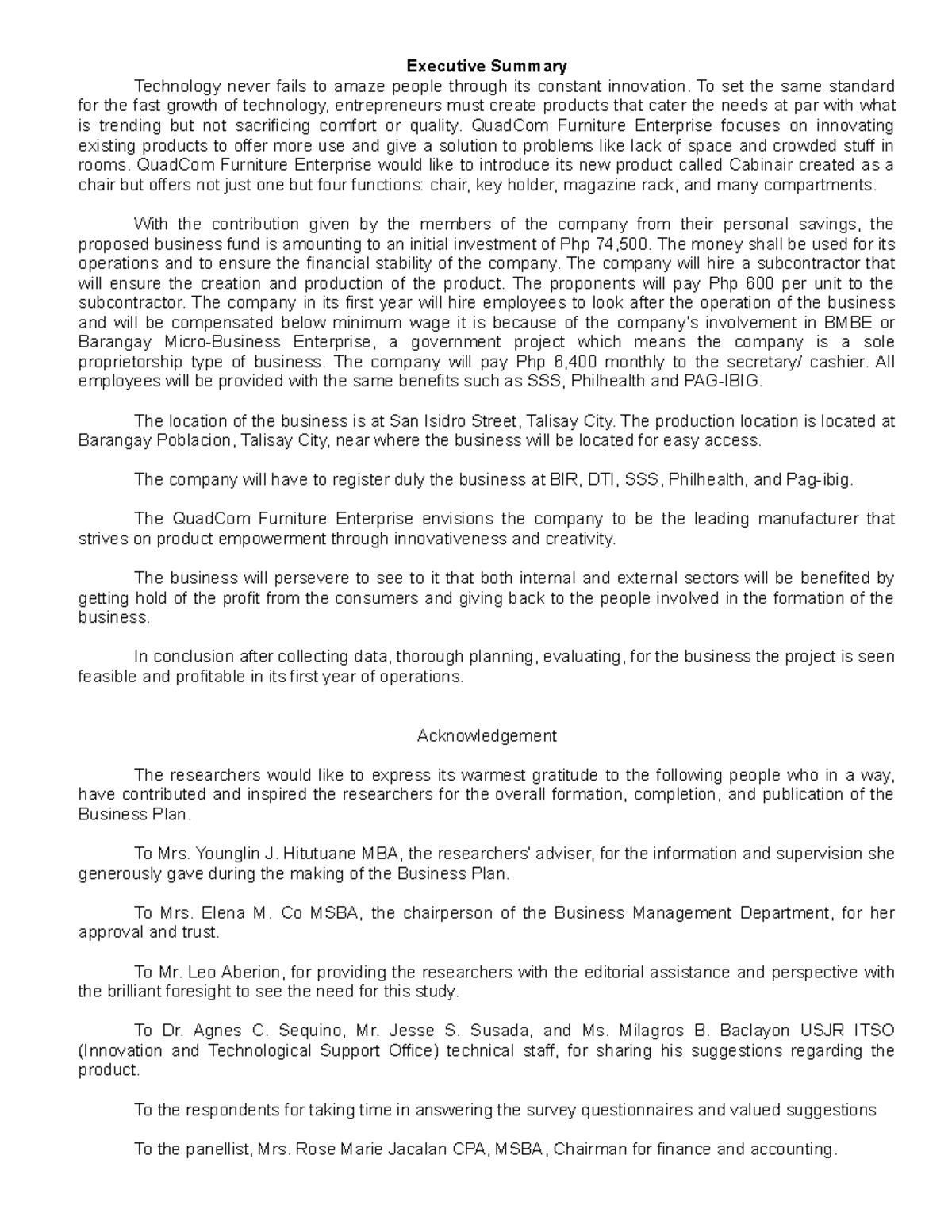 Print Notes BP - More info - Executive Summary Technology never fails ...