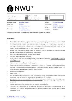 NWU - North-West University - Studocu