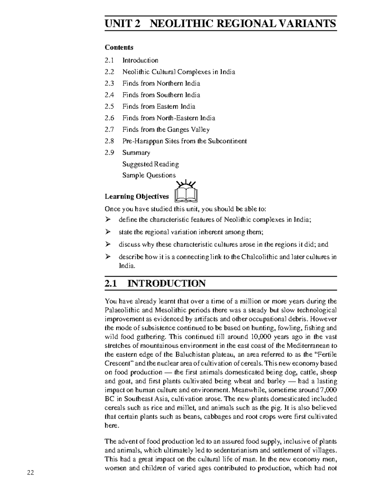 Unit-2 - Neotholic period - Neolithic and Chalcolithic Cultures UNIT 2 ...