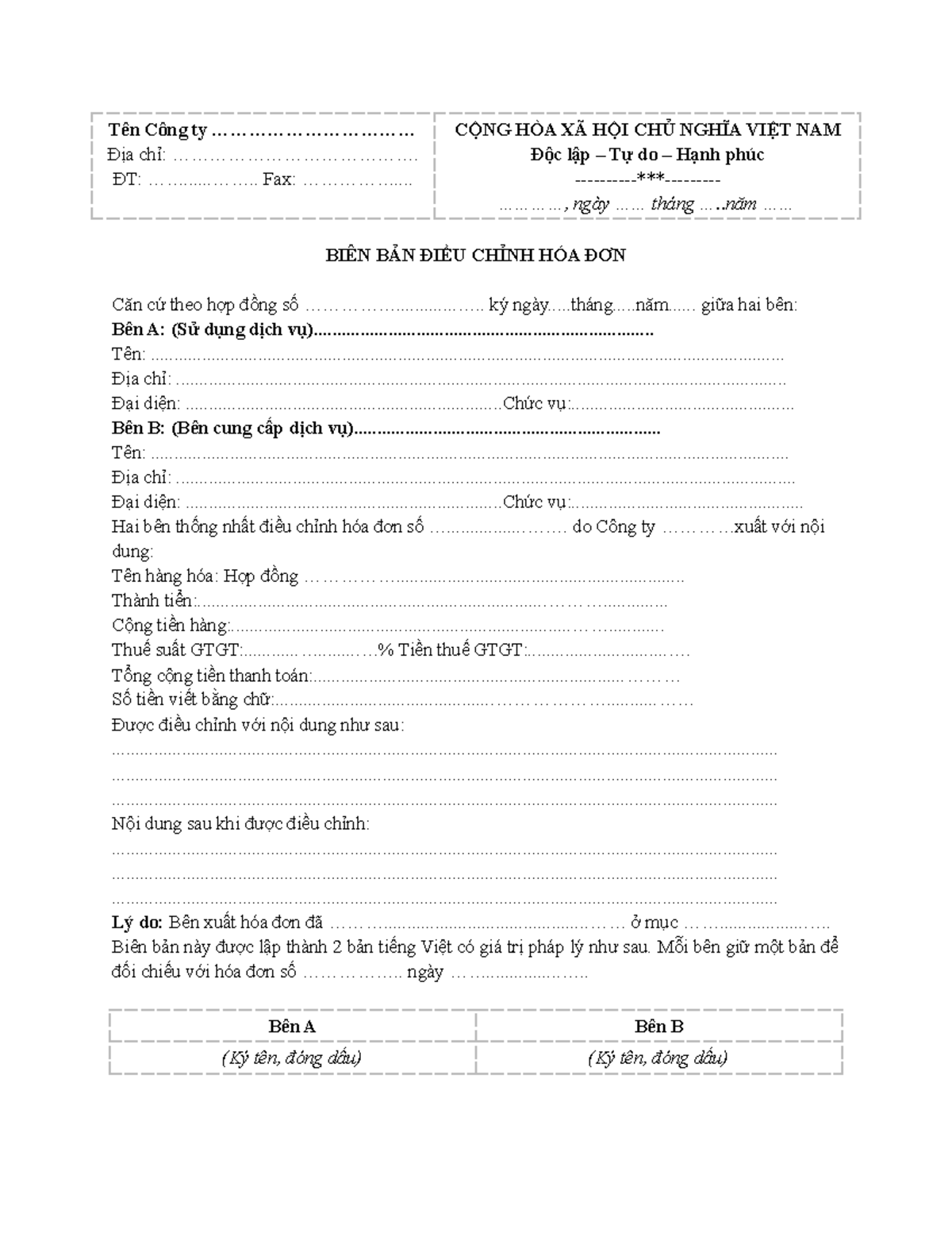 Bien-ban-dieu-hinh-hoa-don-1 1906174007 - Tên Công ty ...