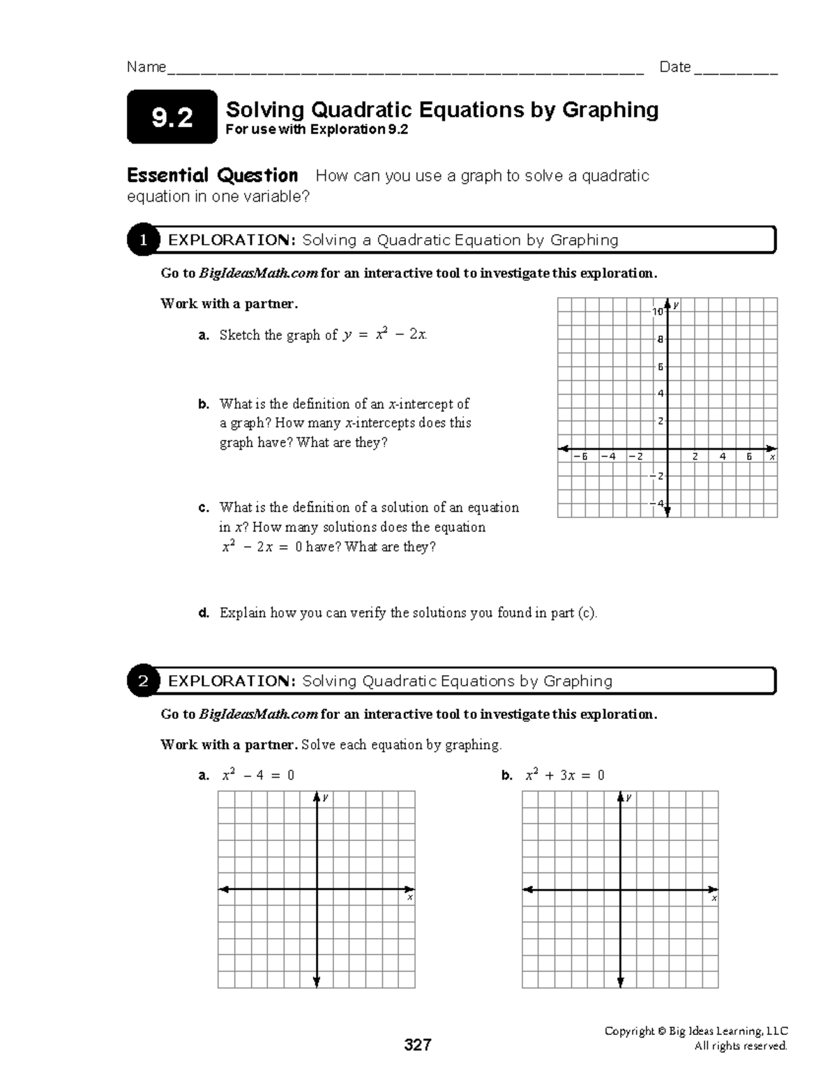 NC math1 09 02 - It is math - Copyright © Big Ideas Learning, LLC ...